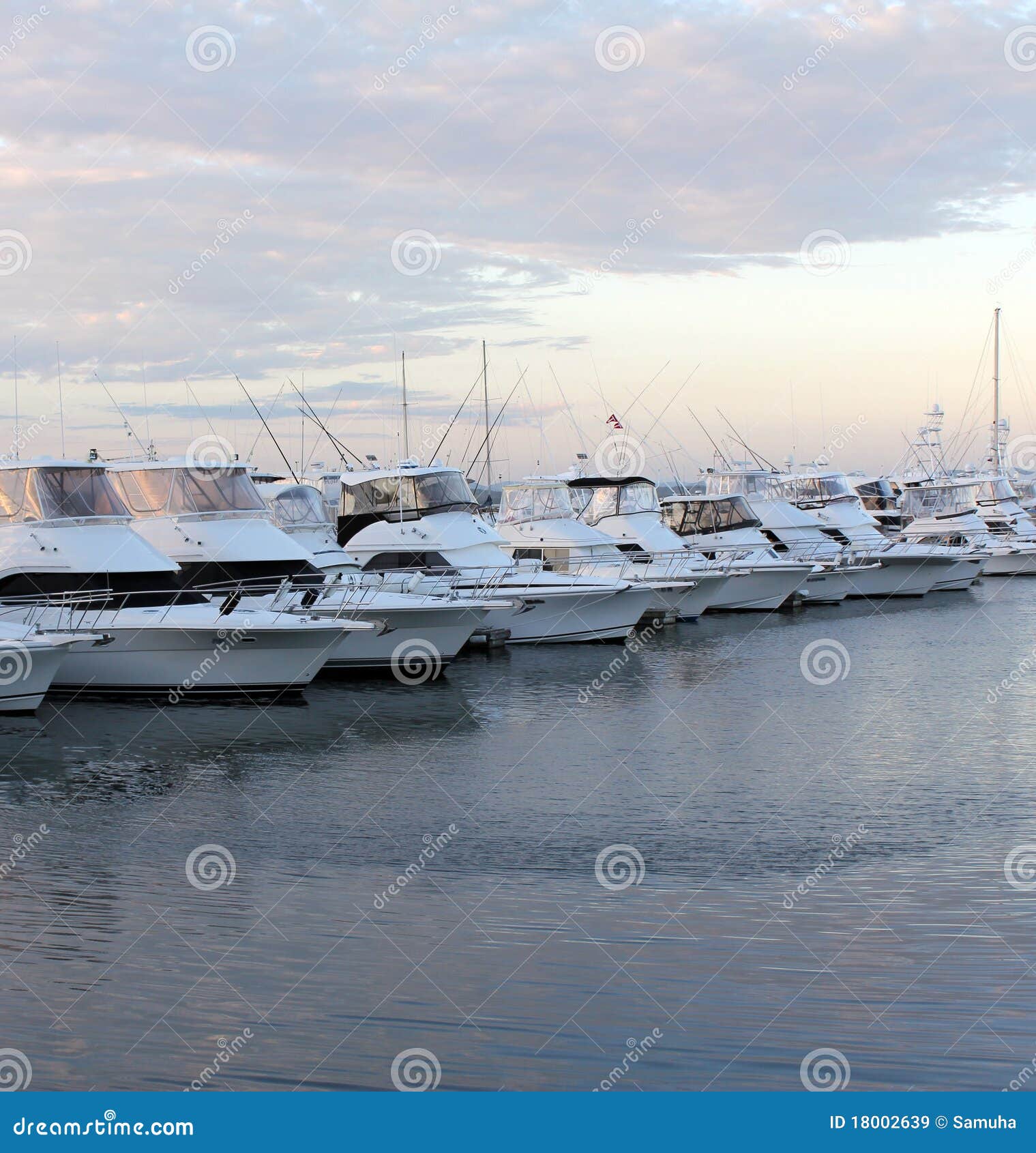 Docked Boats and Yachts at Sunset Stock Image - Image of tourism, hull ...