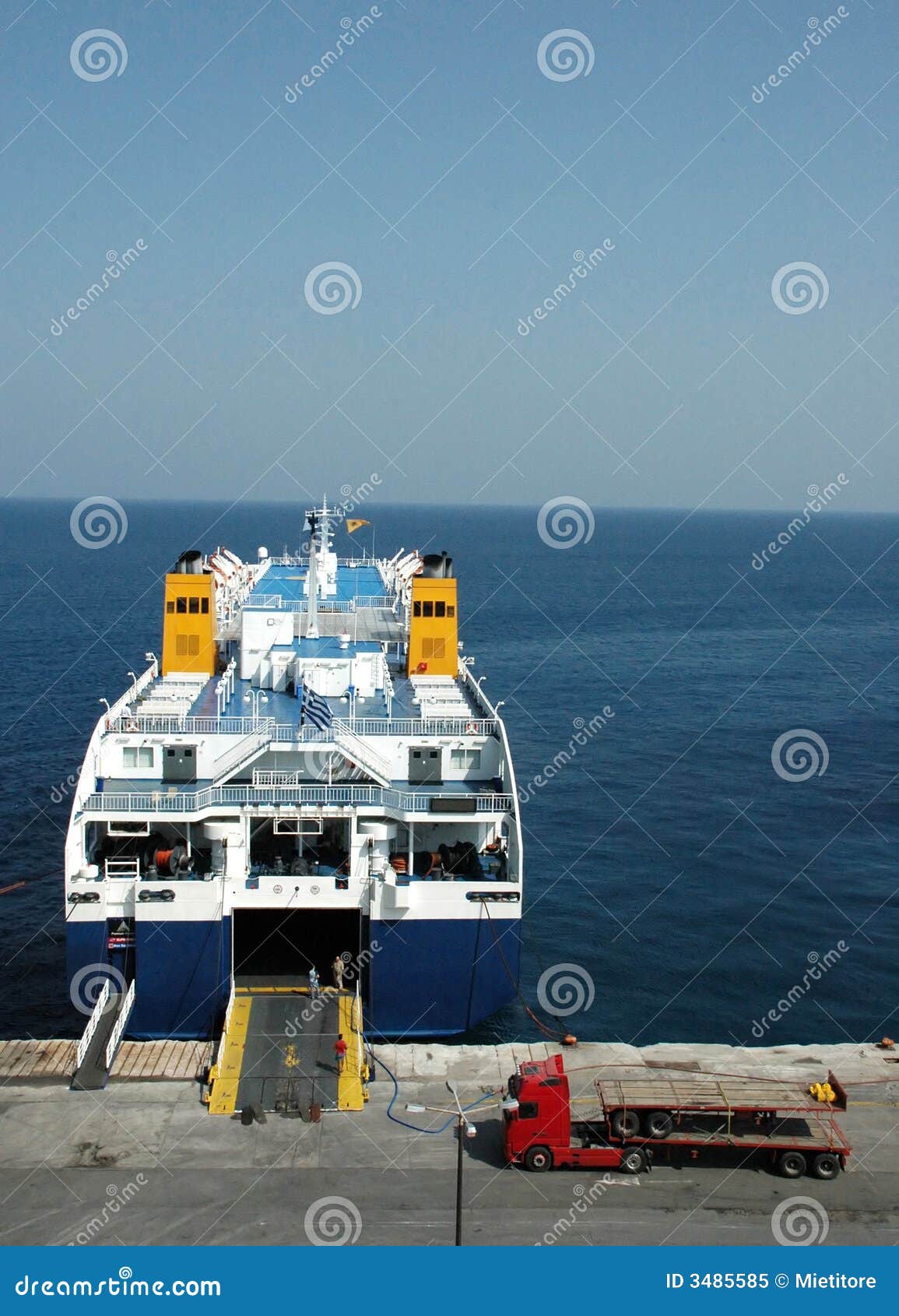 Docked Ferry Embarking stock image. Image of panorama - 3485585