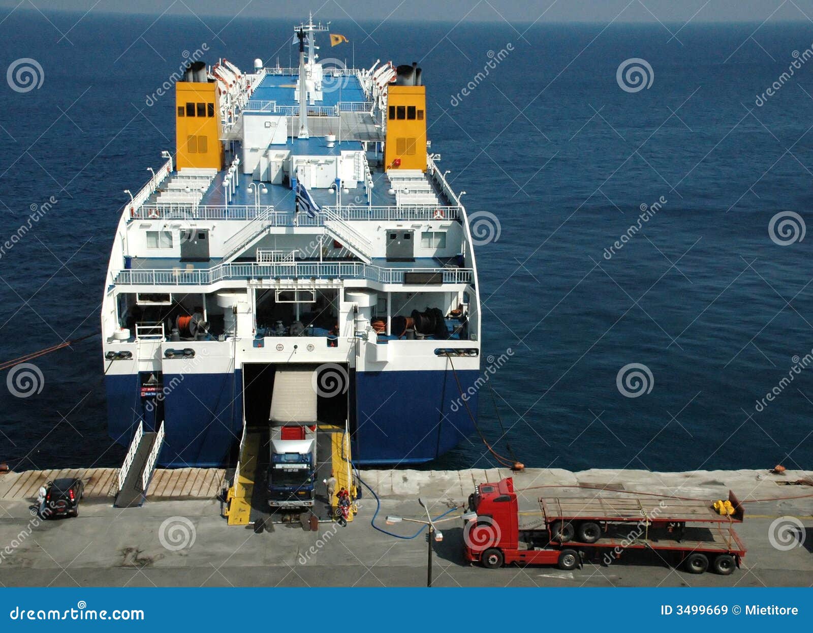 Docked Ferry Embarking stock image. Image of long, islands - 3499669