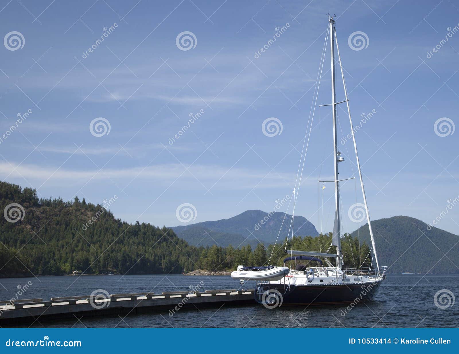 Docked Sailboat stock photo. Image of single, lifestyle - 10533414