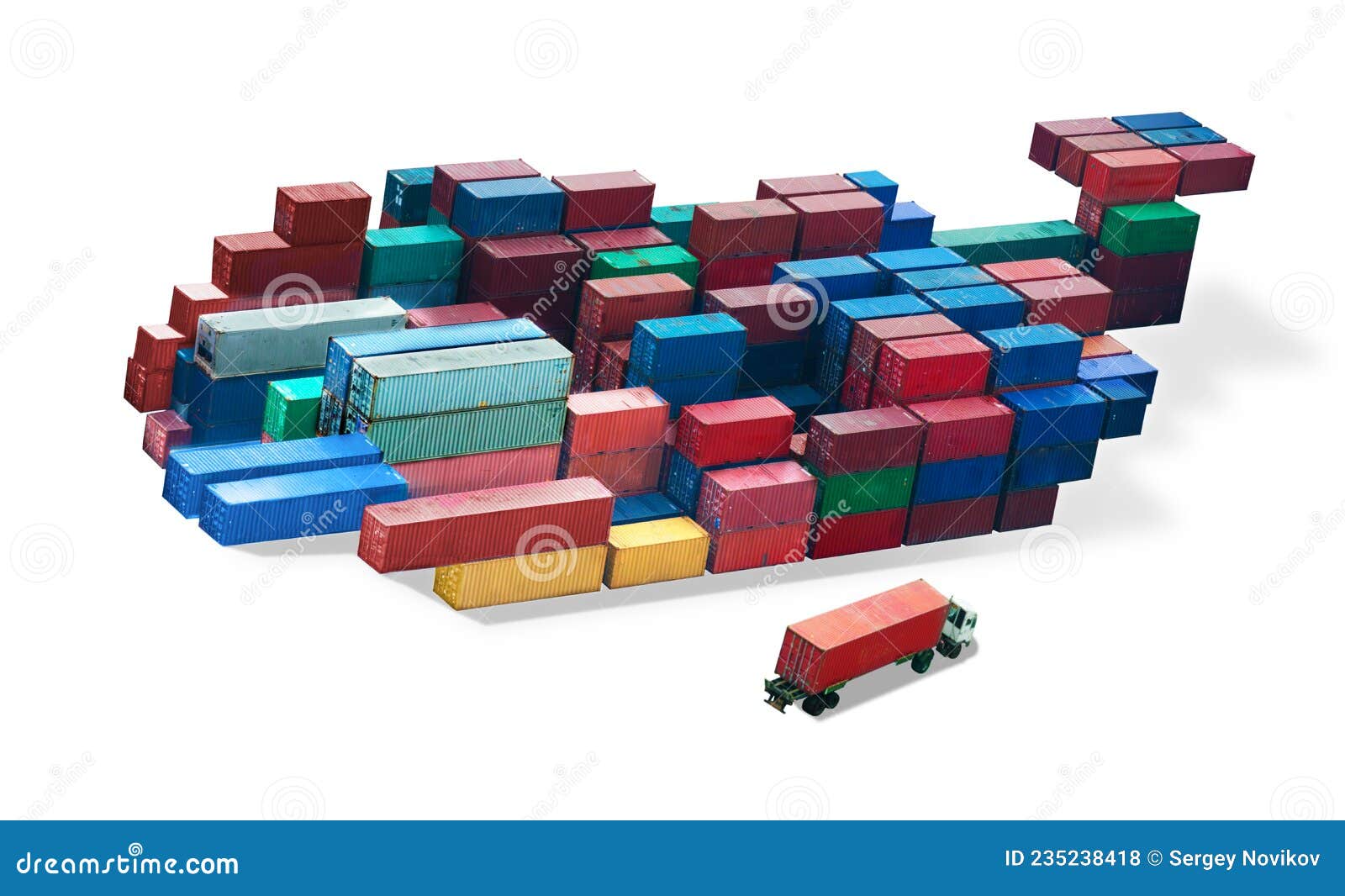 Docker Kubernetes Concept, Whale Made of Container Stock Photo - Image ...