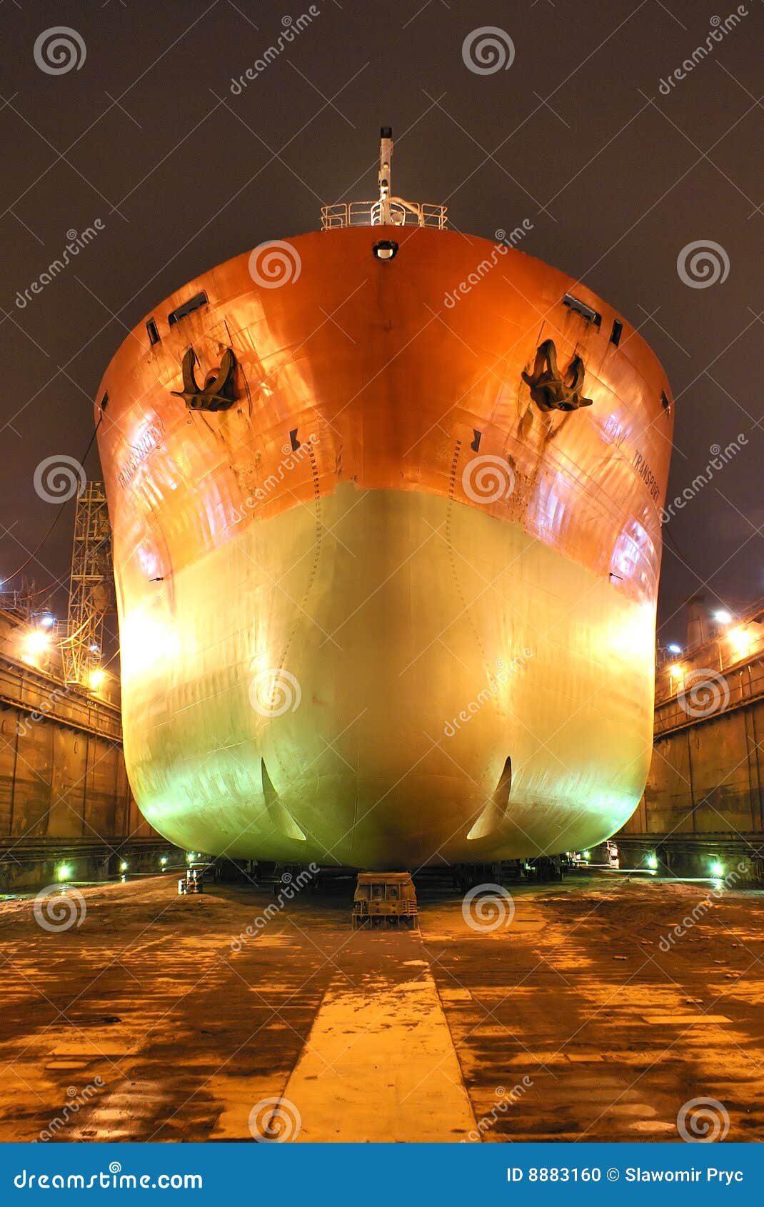 During the docking. stock photo. Image of ship, shipbuilding - 8883160