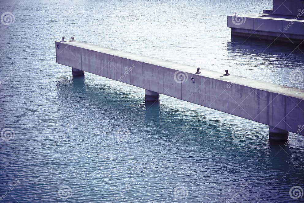 Docking on the Pier on Blue Background Stock Photo - Image of wharf ...