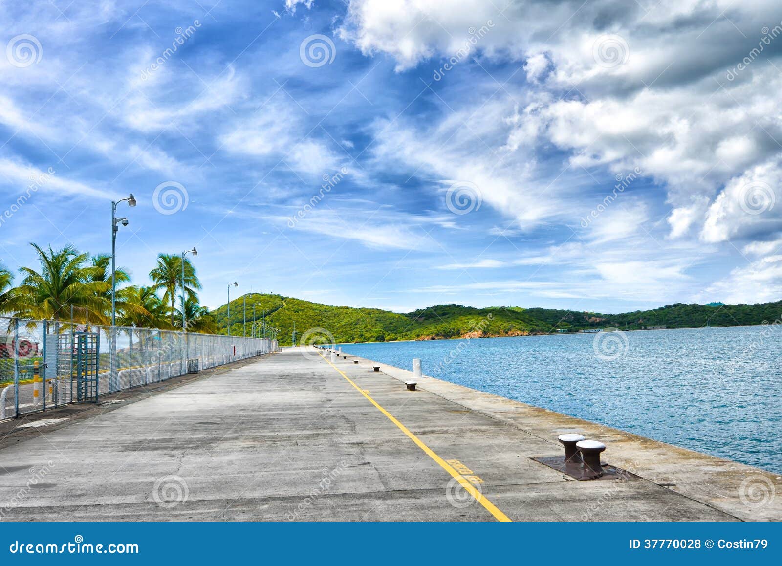 Docking pier stock photo. Image of concrete, fence, abstract - 37770028