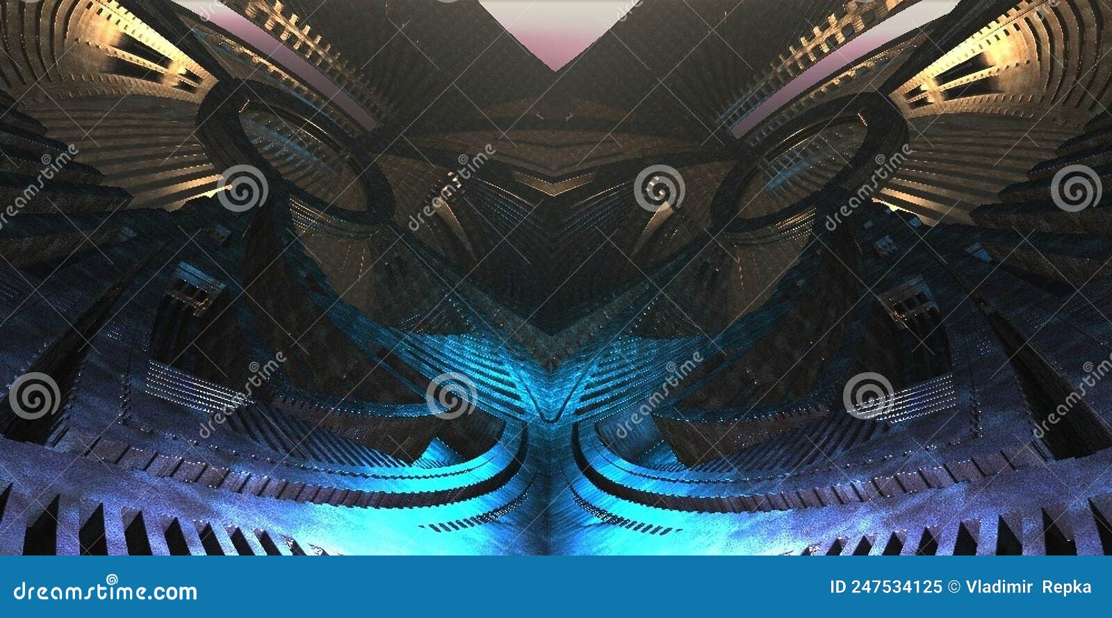 Docking Station- 3D Rendered Color Virtual Generative Scene Stock ...