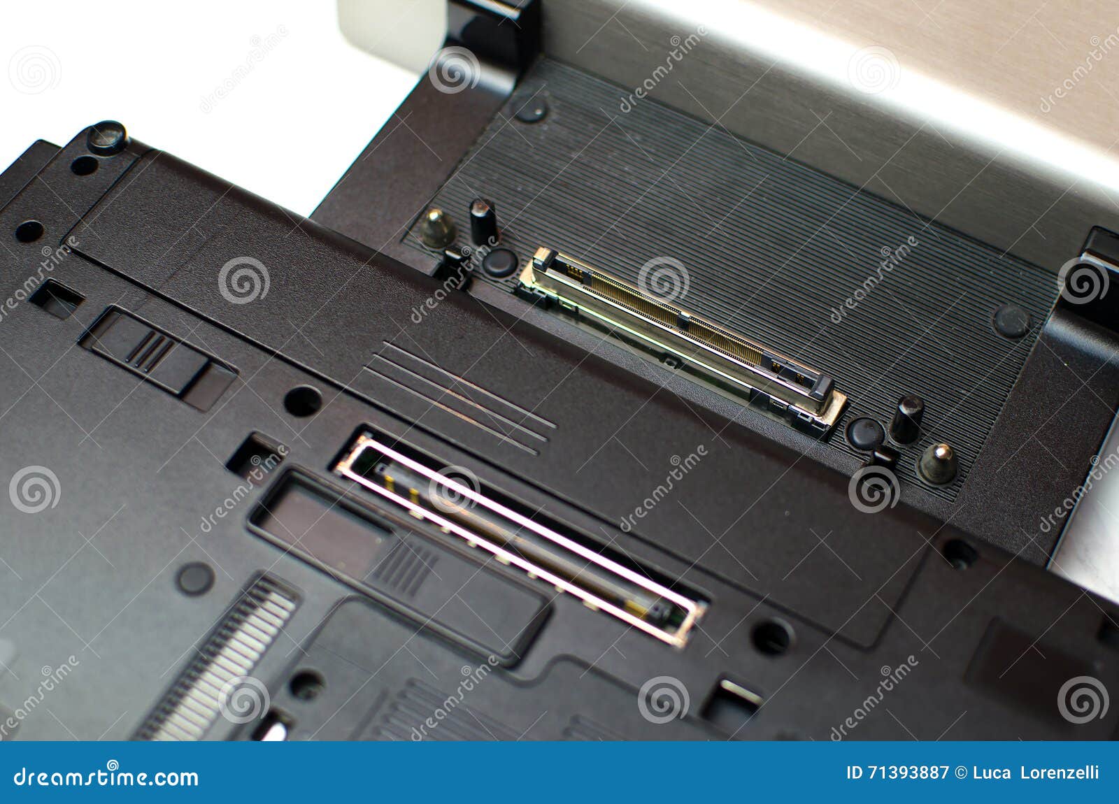 Docking Station Pc Connector Focus Notebook Stock Image - Image of ...