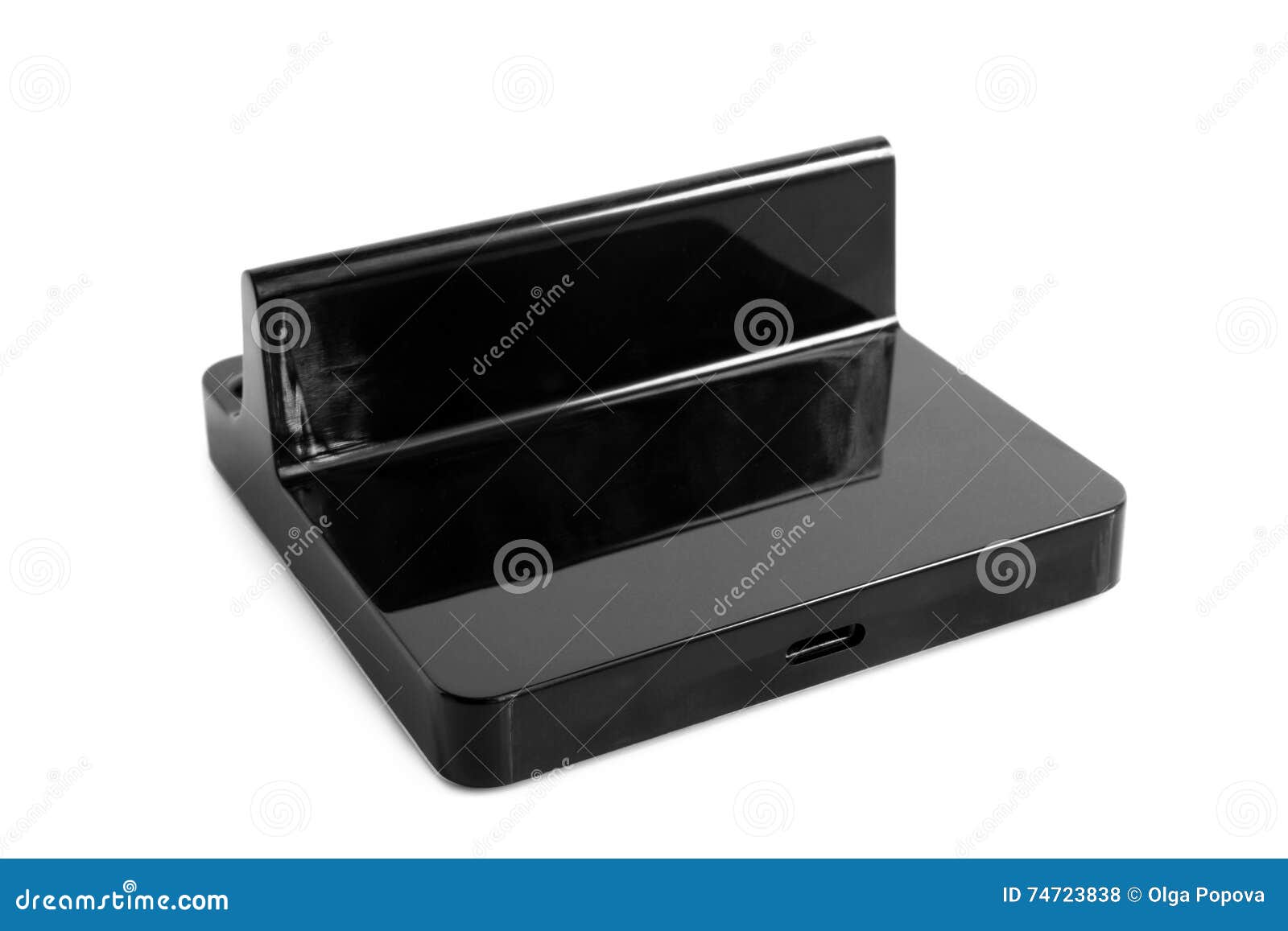 A Docking Station With Blue Plastic Boat On The Water Surface Still And ...