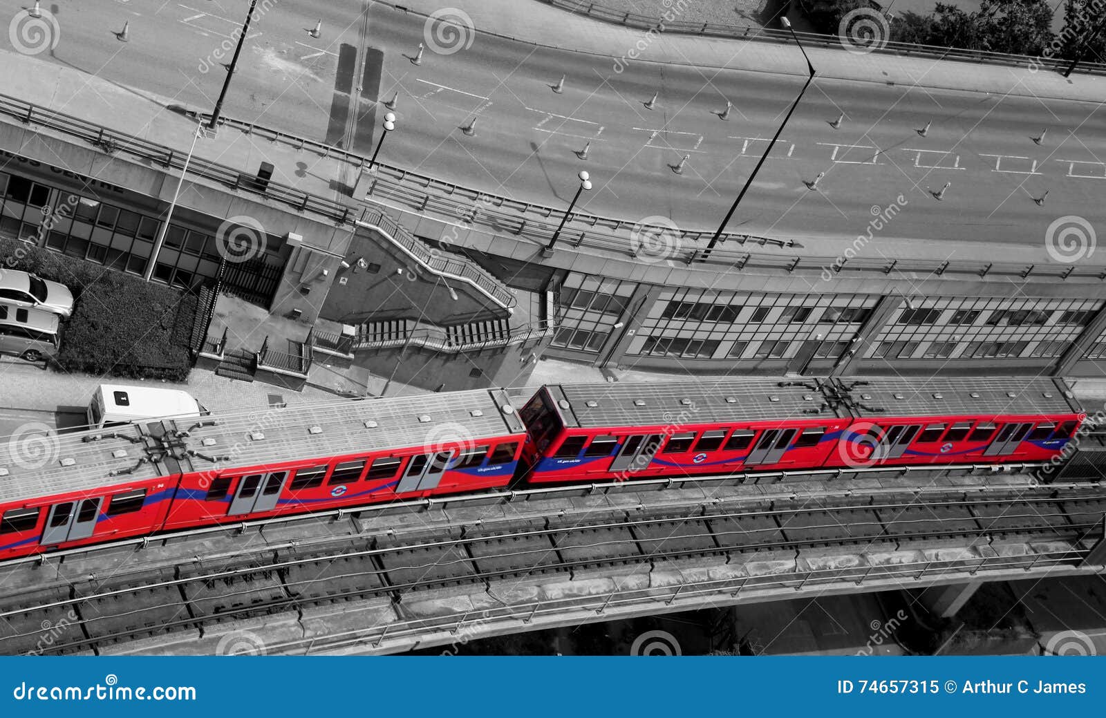 Docklands Light Rail Train editorial image. Image of rail - 74657315