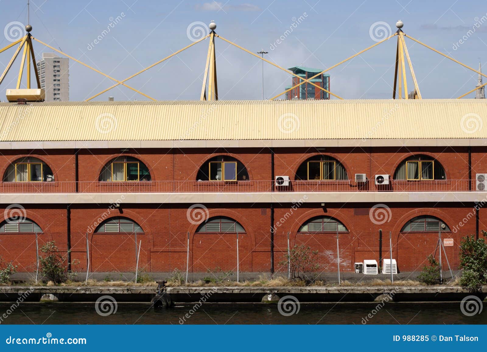 Docklands warehouses stock image. Image of storage, factories - 988285