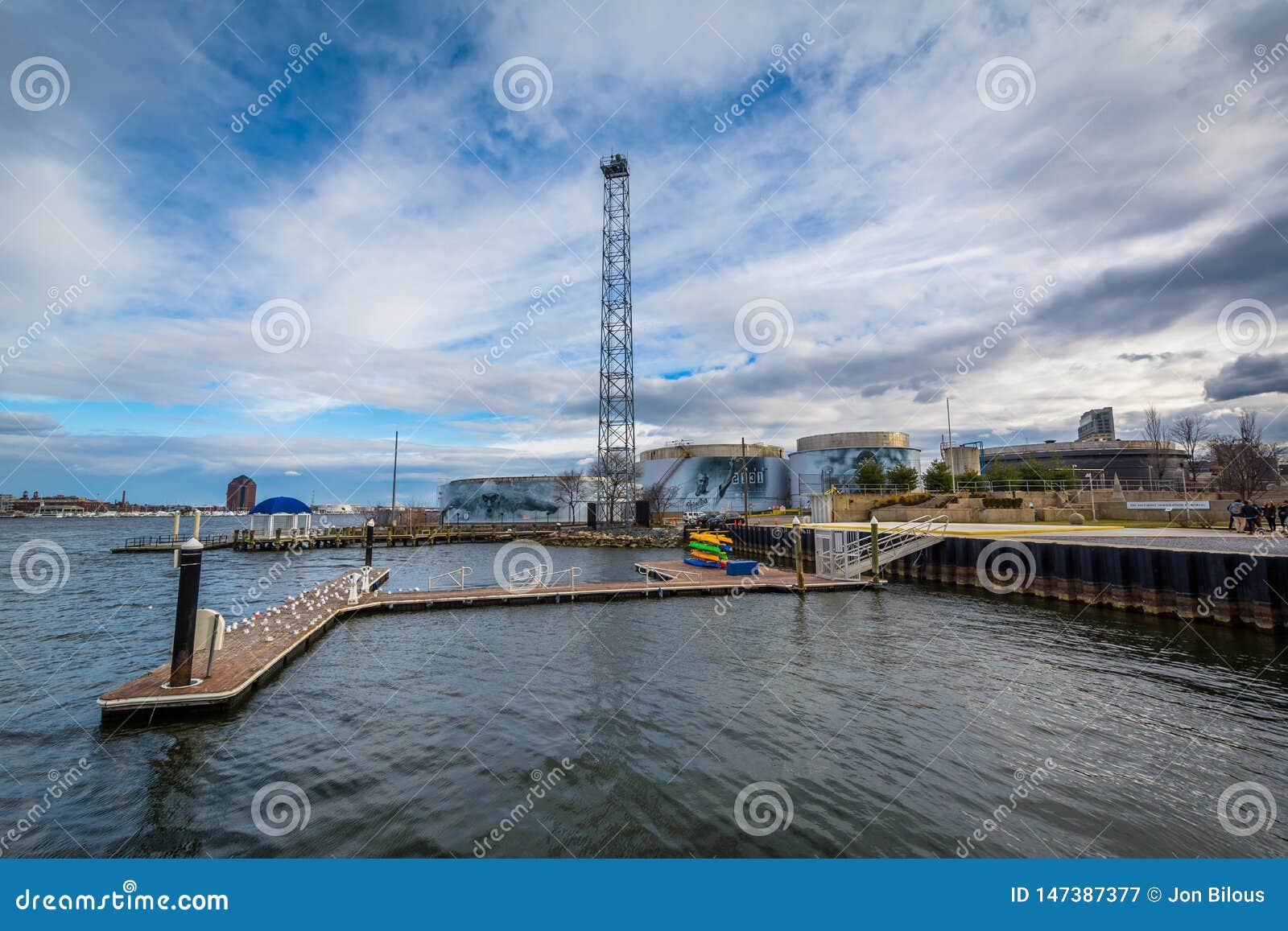 Docks in Locust Point, Baltimore, Maryland Editorial Photography ...