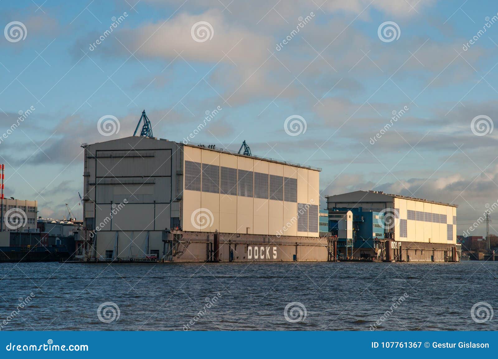 Docks in a Shipyard in Hamburg Port Editorial Photography - Image of ...
