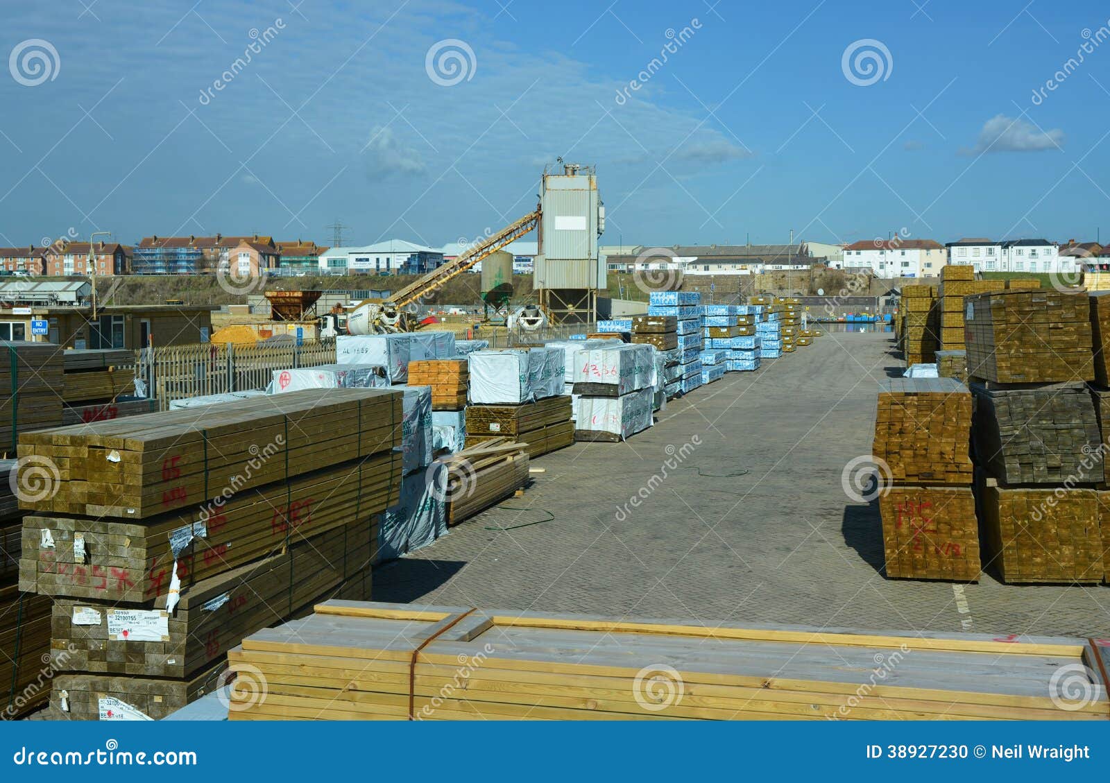 Dockside timber yard editorial image. Image of harbour - 38927230