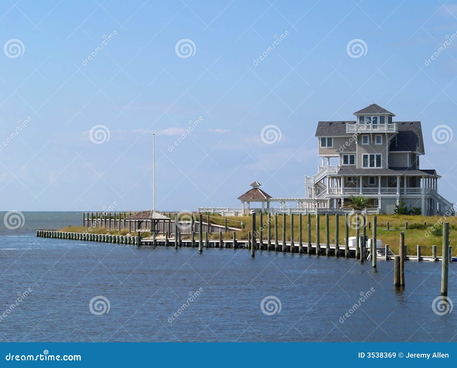 Dockside Vacation Home stock image. Image of railing, porch - 3538369