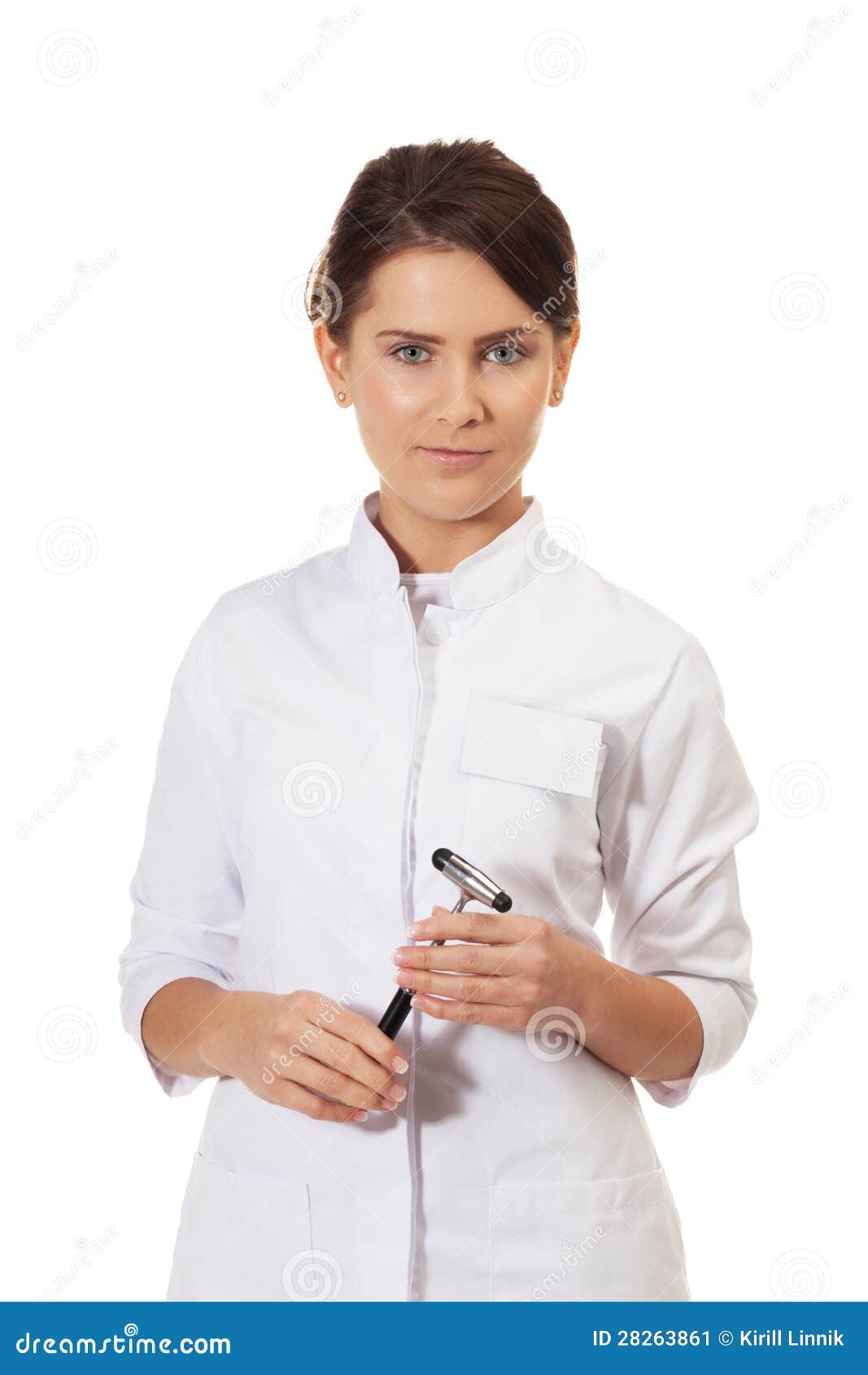 Docror with reflex hammer stock image. Image of brunette - 28263861