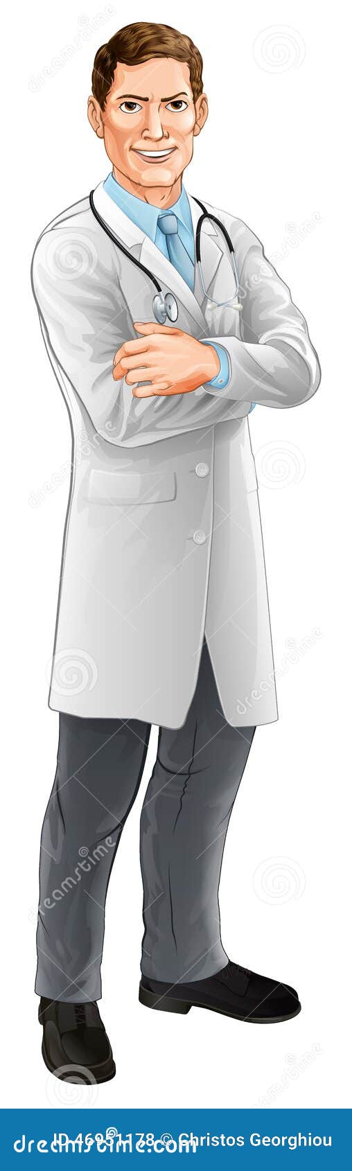 Docteur Cartoon illustration de vecteur. Illustration du clinique ...