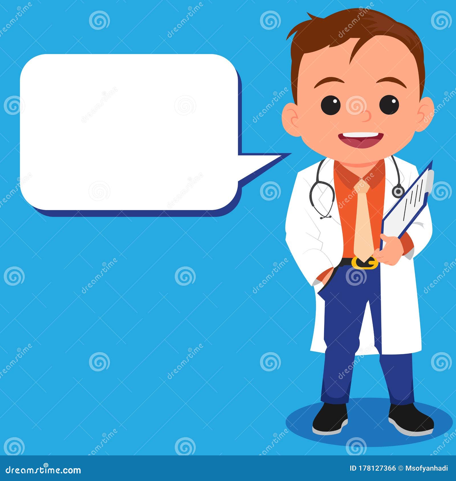 Doctor Present with Empty Space Stock Vector - Illustration of medicine ...