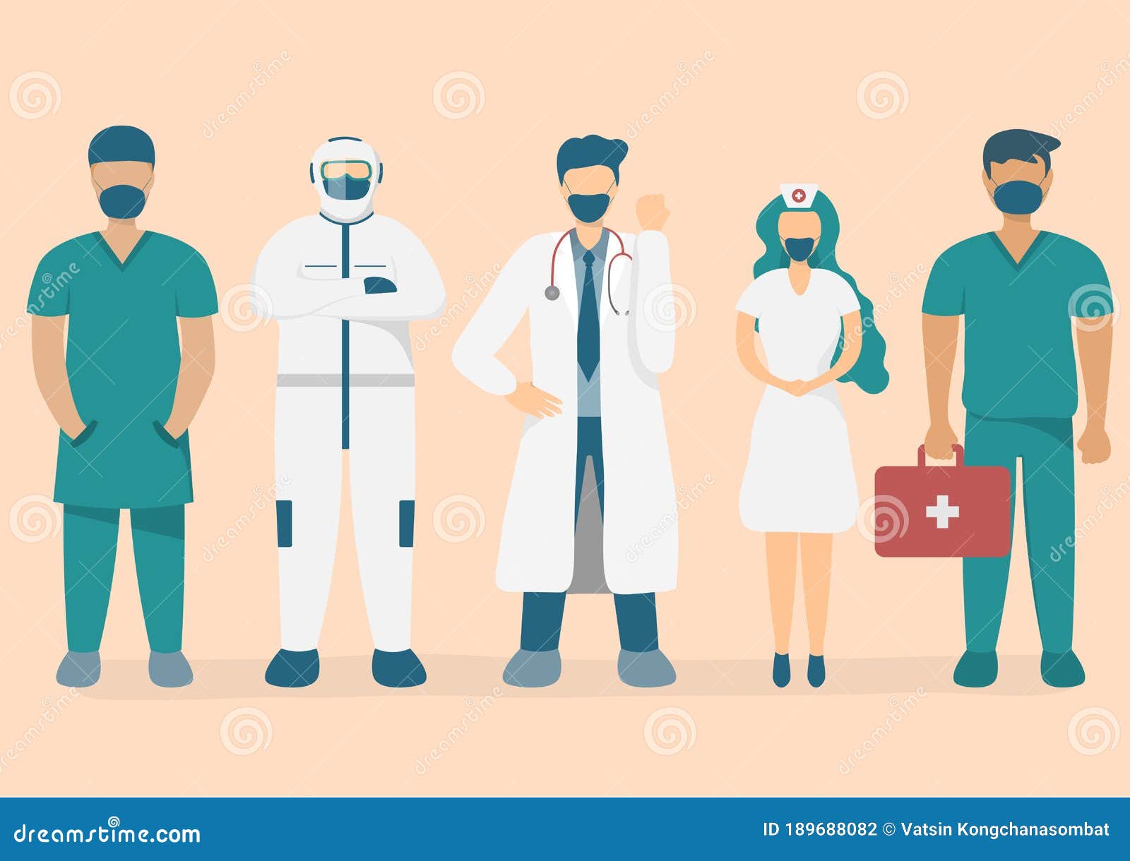 The Readiness of the Medical Team Stock Vector - Illustration of ...
