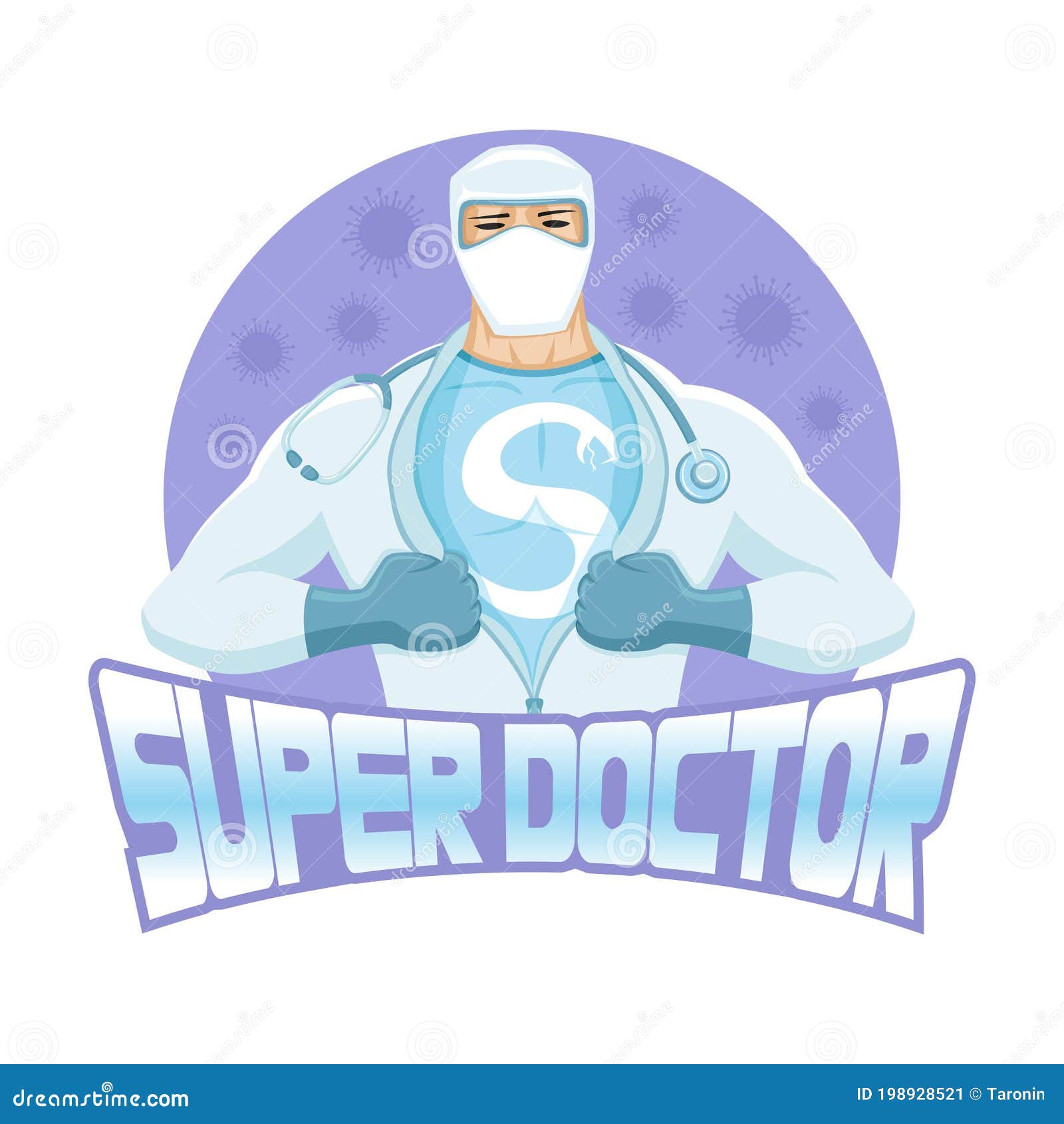 Super Doctor Sign. Superhero Doctor With Hero Cloaks. Healthcare Vector ...