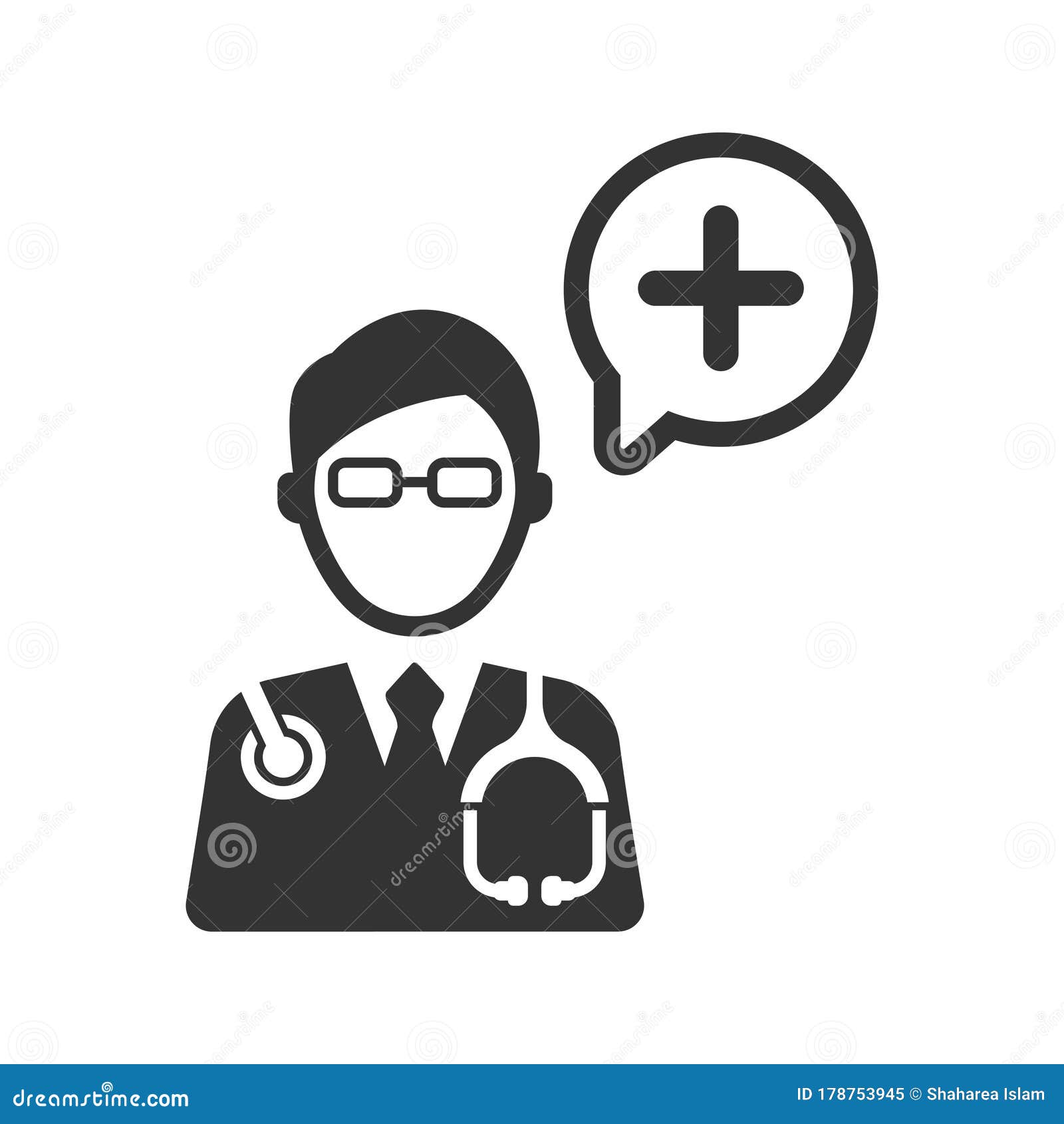 Doctor advice icon stock vector. Illustration of medical - 178753945