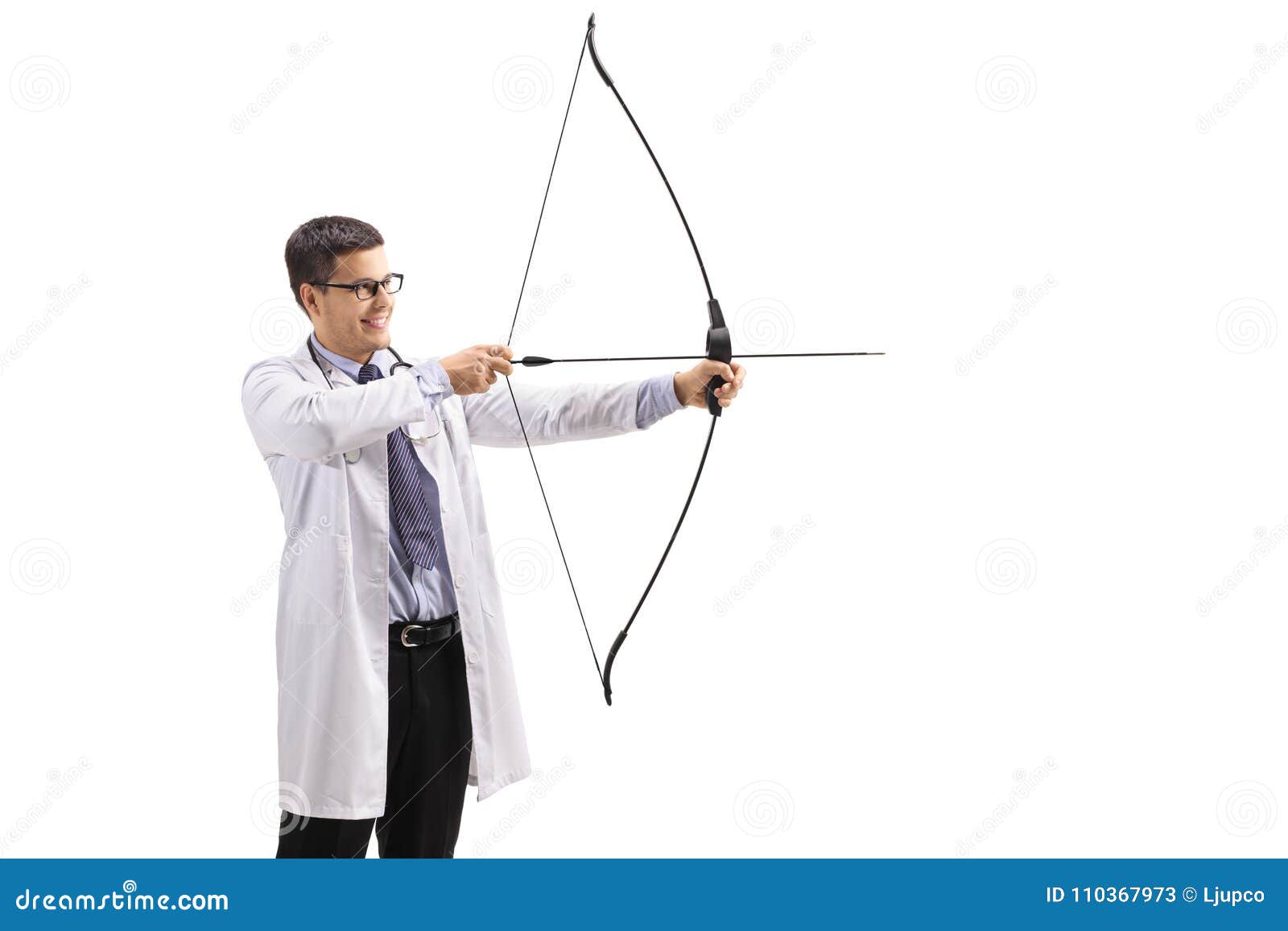 Doctor Aiming With A Bow And Arrow Stock Image - Image of archer ... Doctor Aiming With A Bow And Arrow Stock Image - Image of archer ...