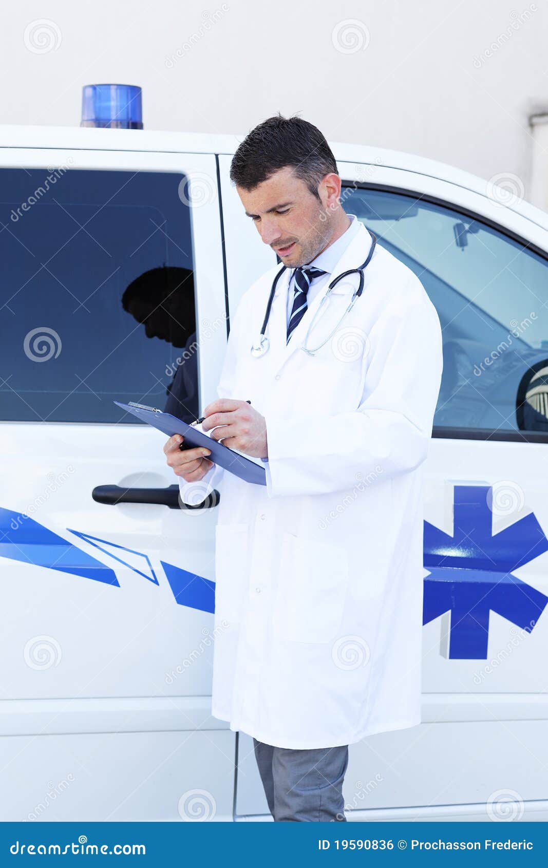 Doctor and ambulance stock photo. Image of medical, clinic - 19590836