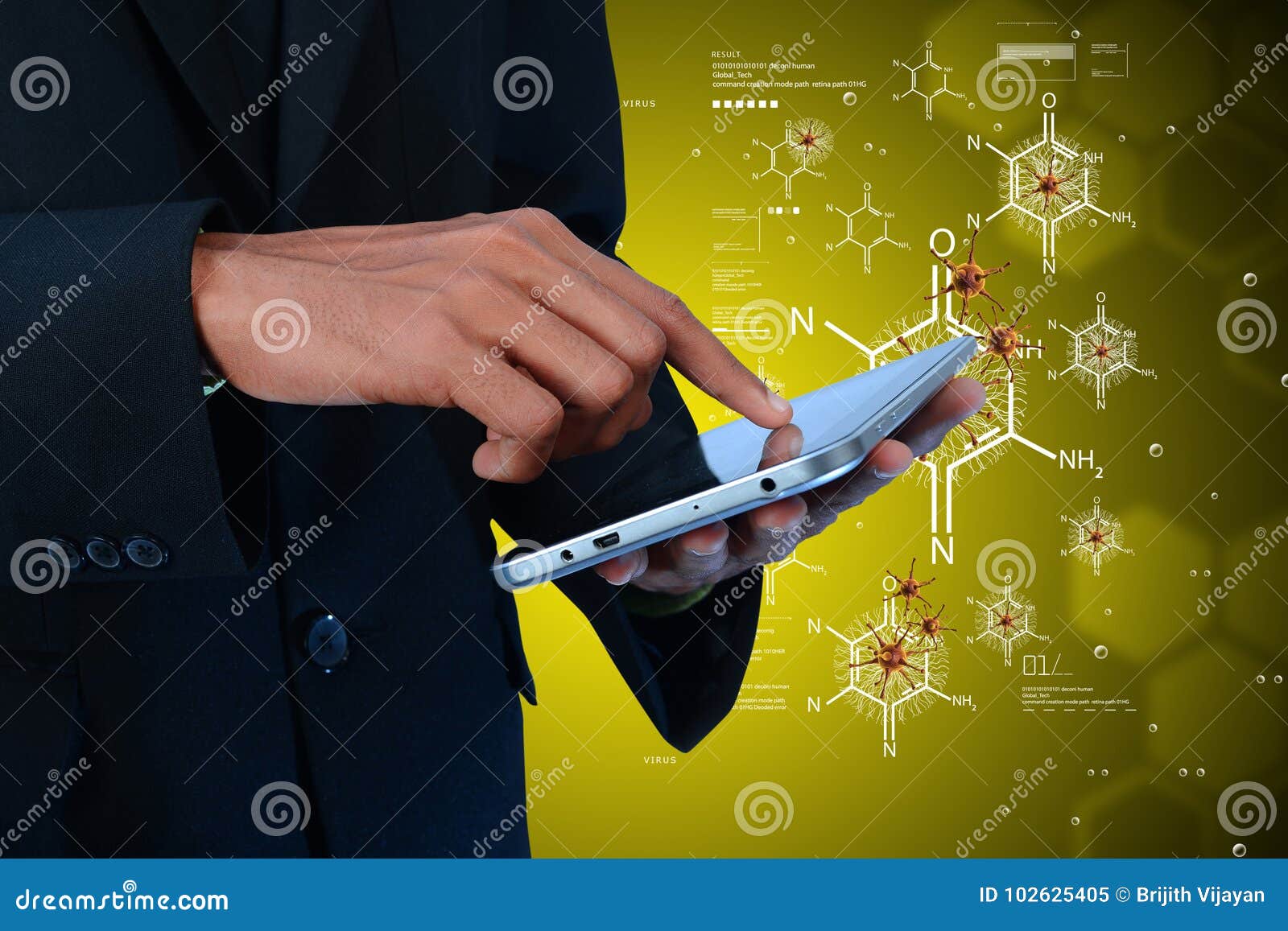 Doctor analysing the virus stock image. Image of analysis - 102625405