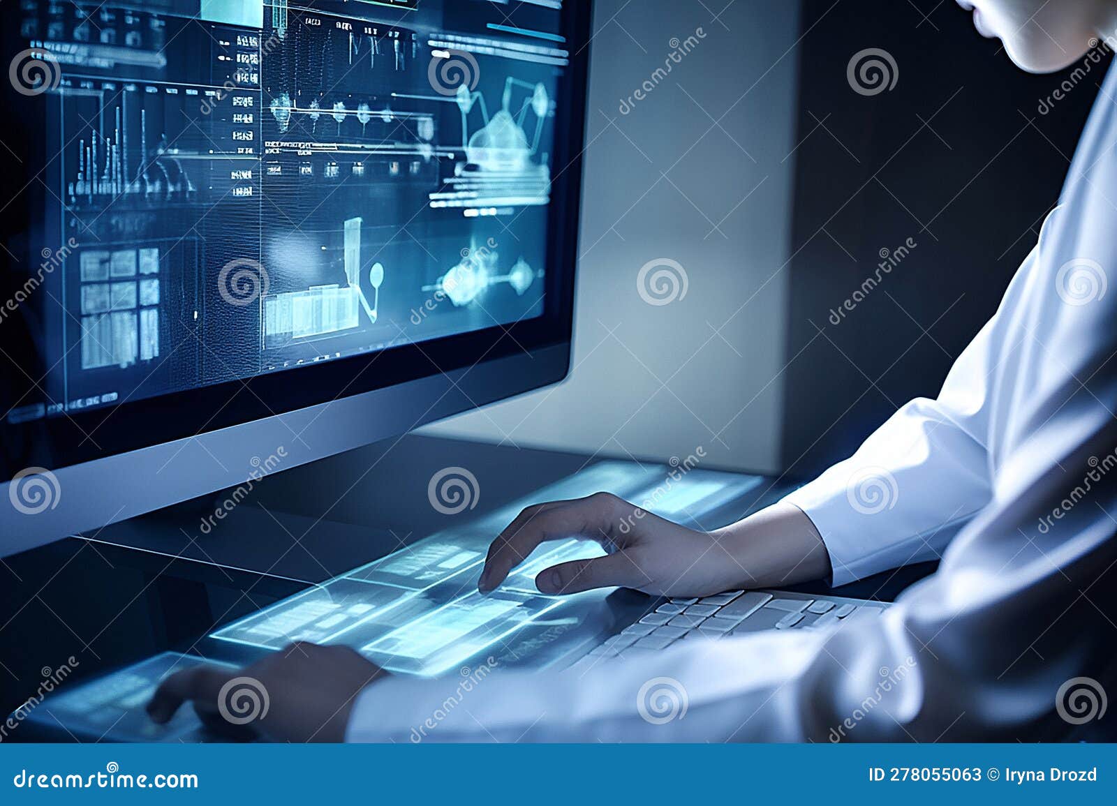 Doctor Analysis Medical Processsing Patient. Medical Concept ...