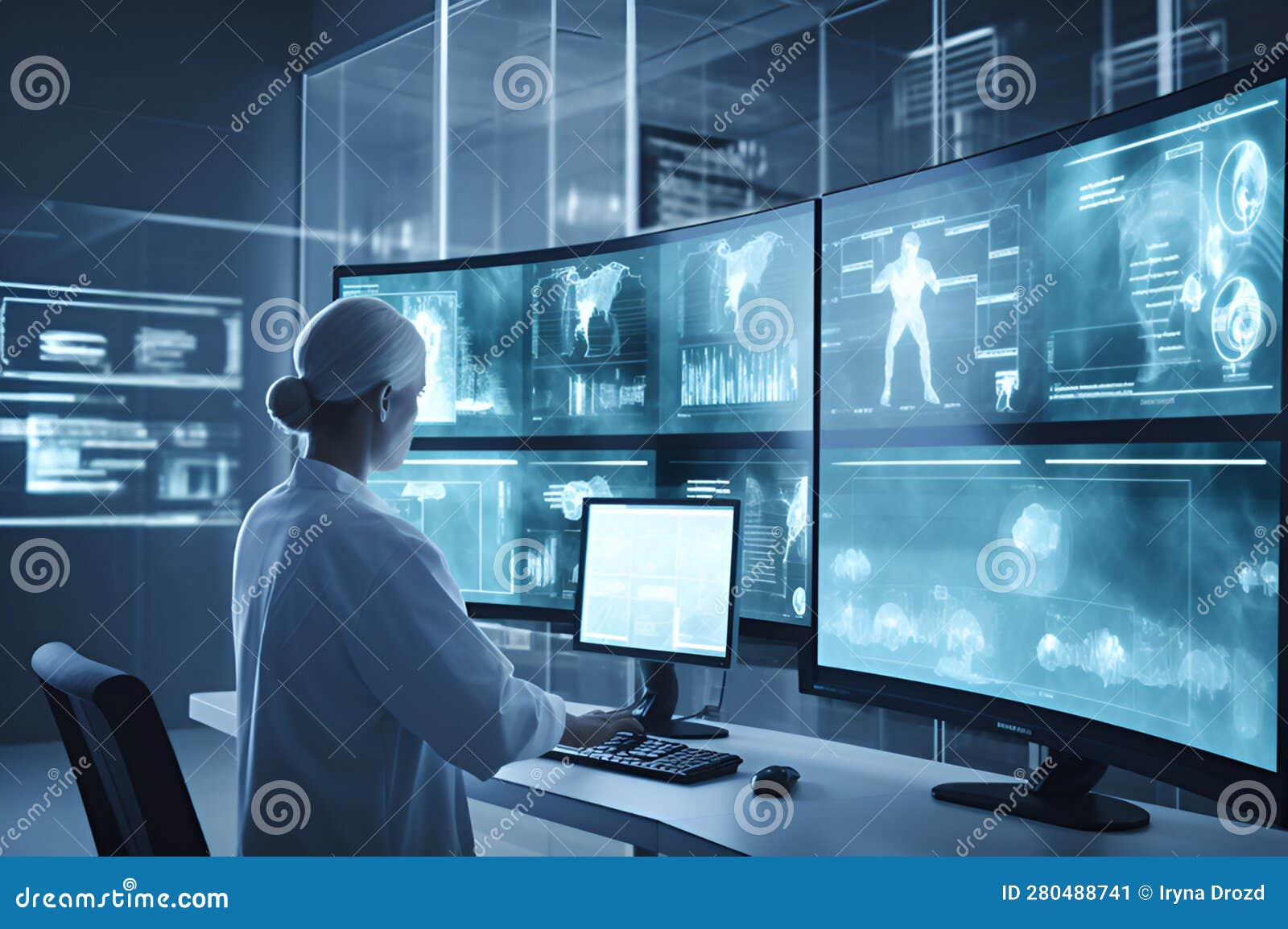 Doctor Analysis Medical Processsing Patient. Medical Concept ...