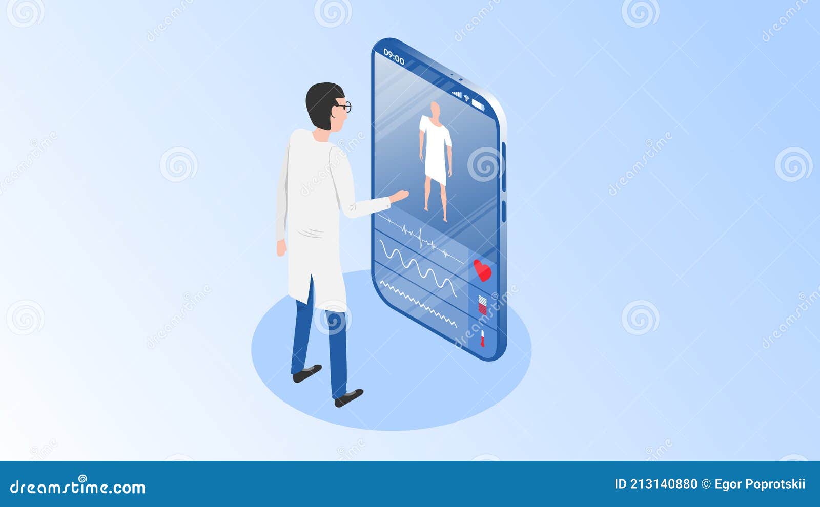 The Doctor Analyzes the Patient S Condition, Which is Displayed on the ...