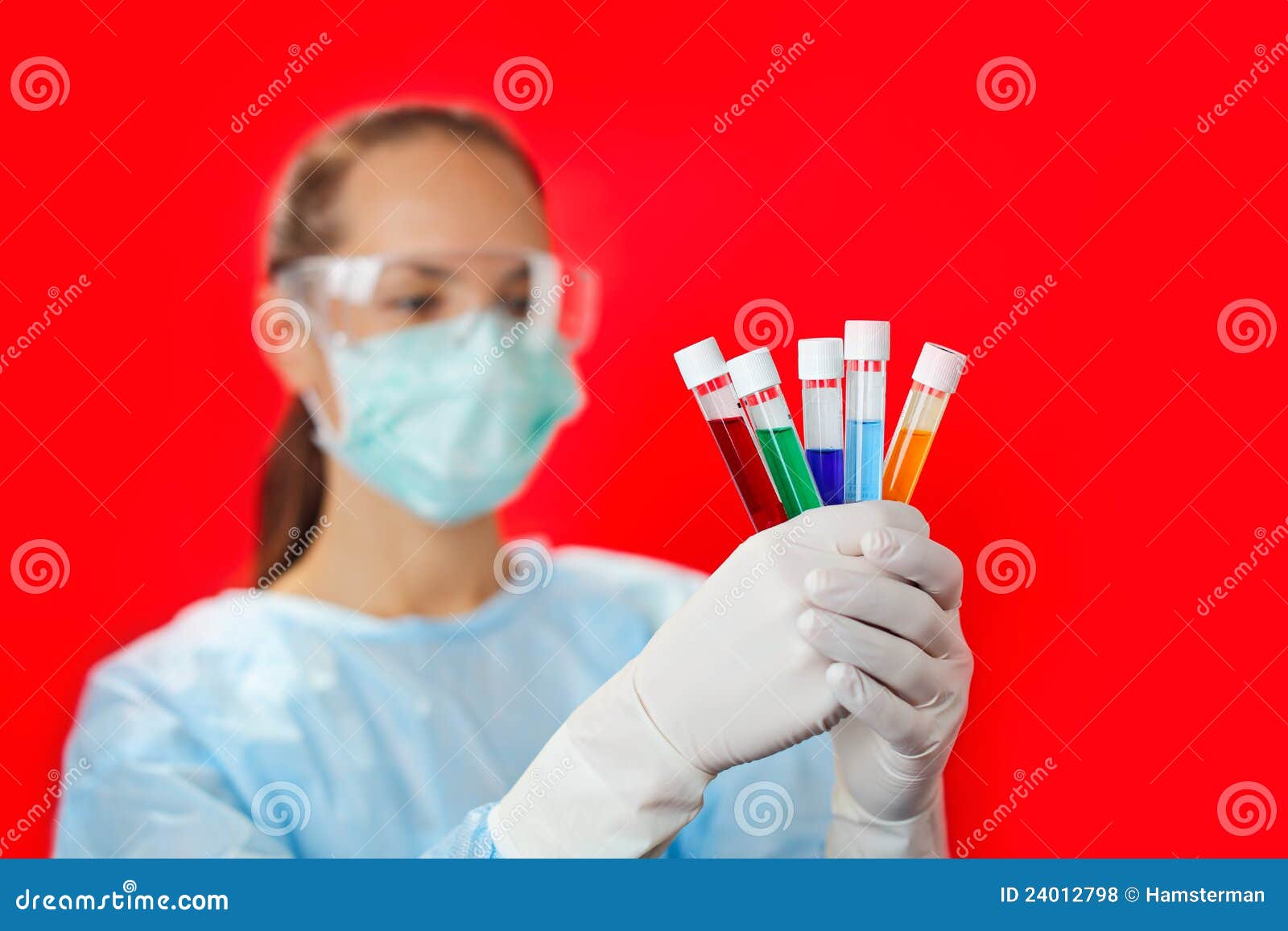 Doctor Analyzing Medical Test Tubes Stock Photo - Image of holding ...