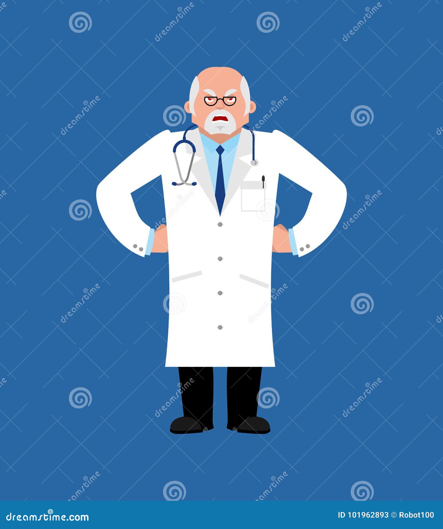 Doctor Angry. Physician Evil Emoji Stock Vector - Illustration of hand ...