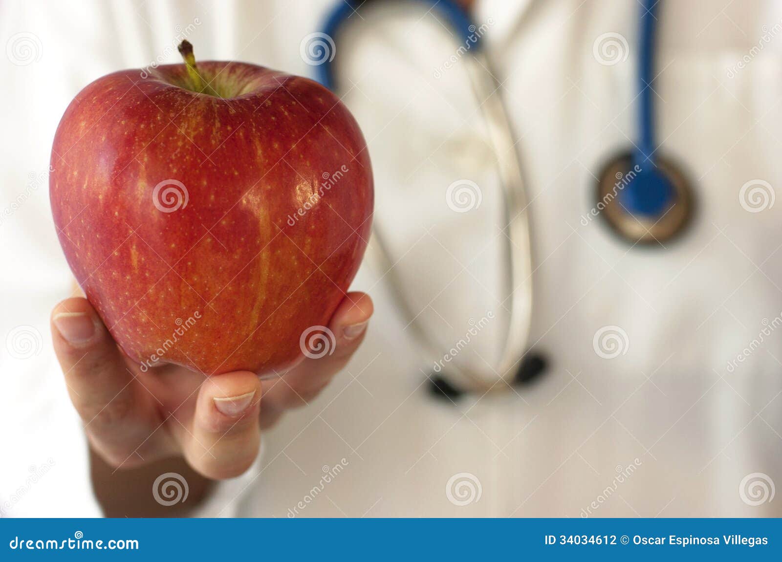 Doctor. Apple. Stethoscope stock photo. Image of isolated - 34034612