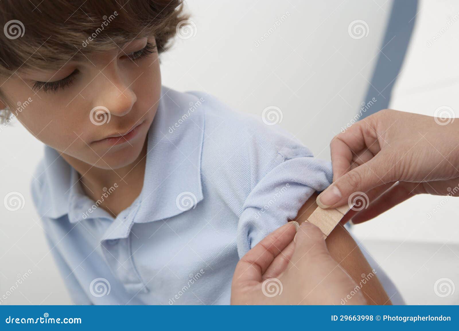 Doctor Applying Bandage on Patient S Arm Stock Photo - Image of ...