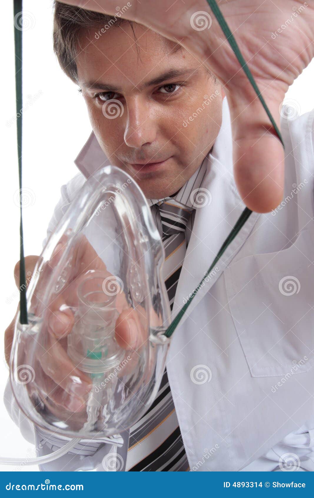 Doctor Applying Mask To Patient Stock Photo - Image of anesthesiia ...