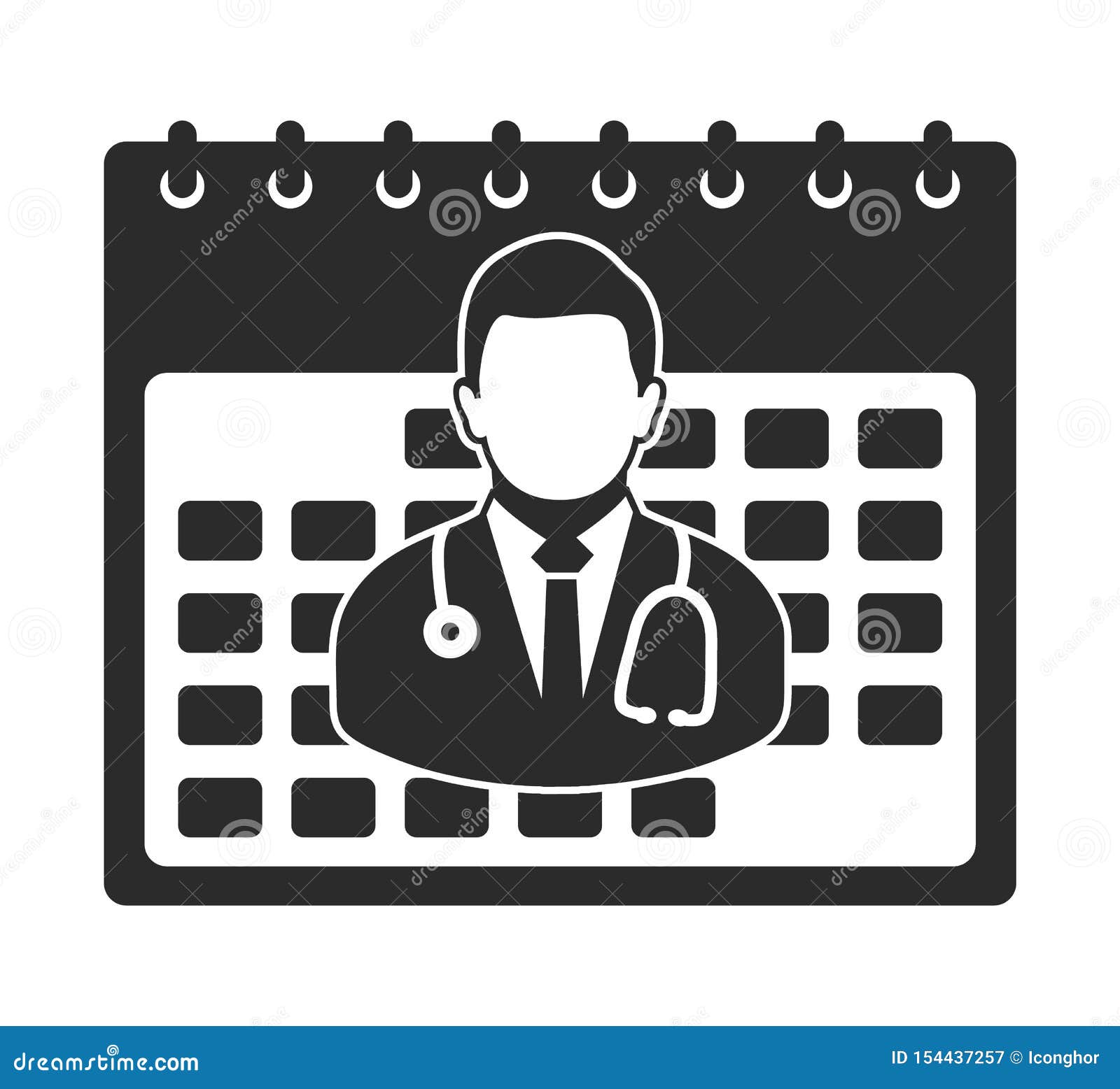 Doctor Appointment Icon . stock vector. Illustration of patient - 154437257