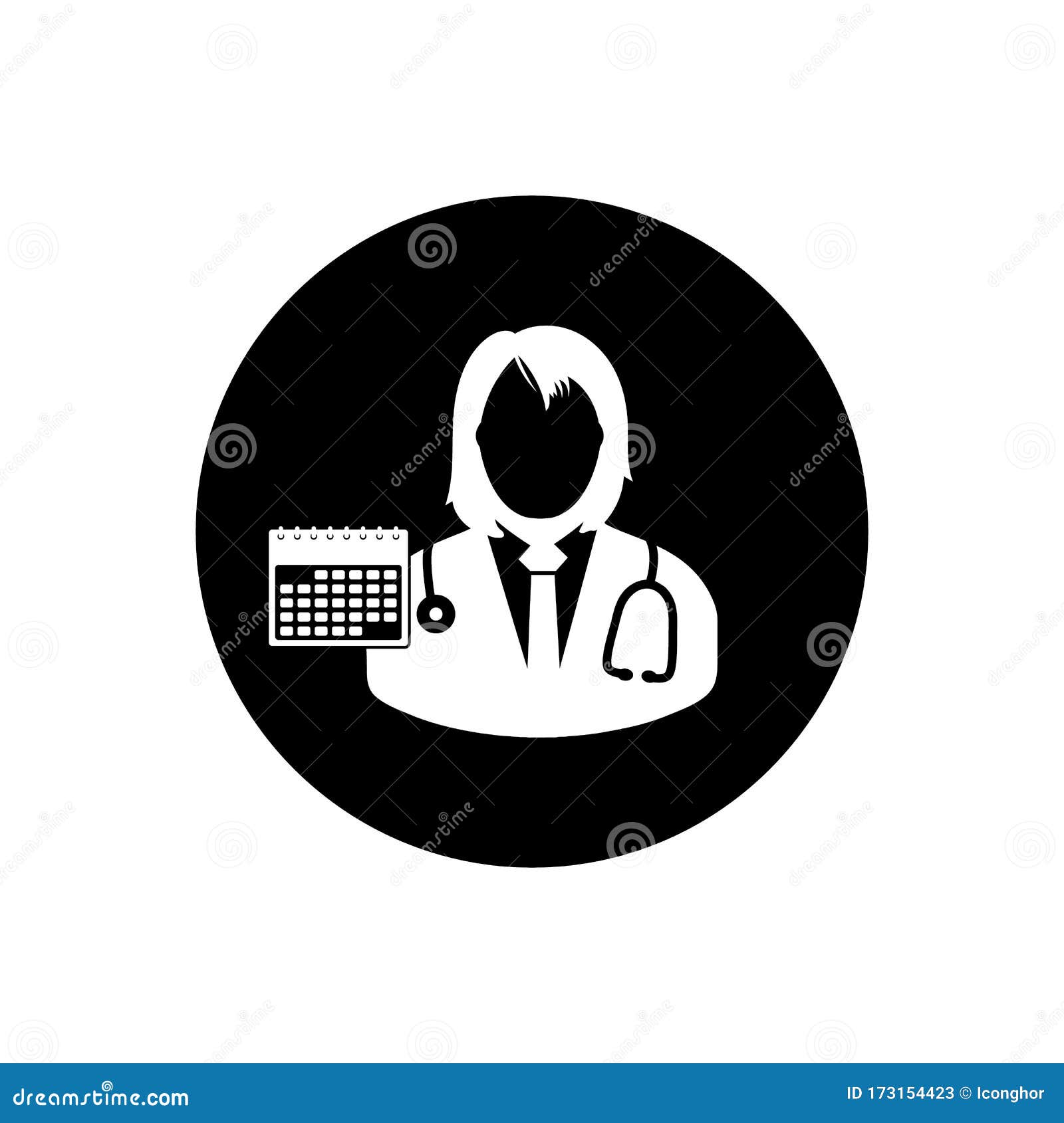 Doctor Appointment Icon. stock vector. Illustration of style - 173154423