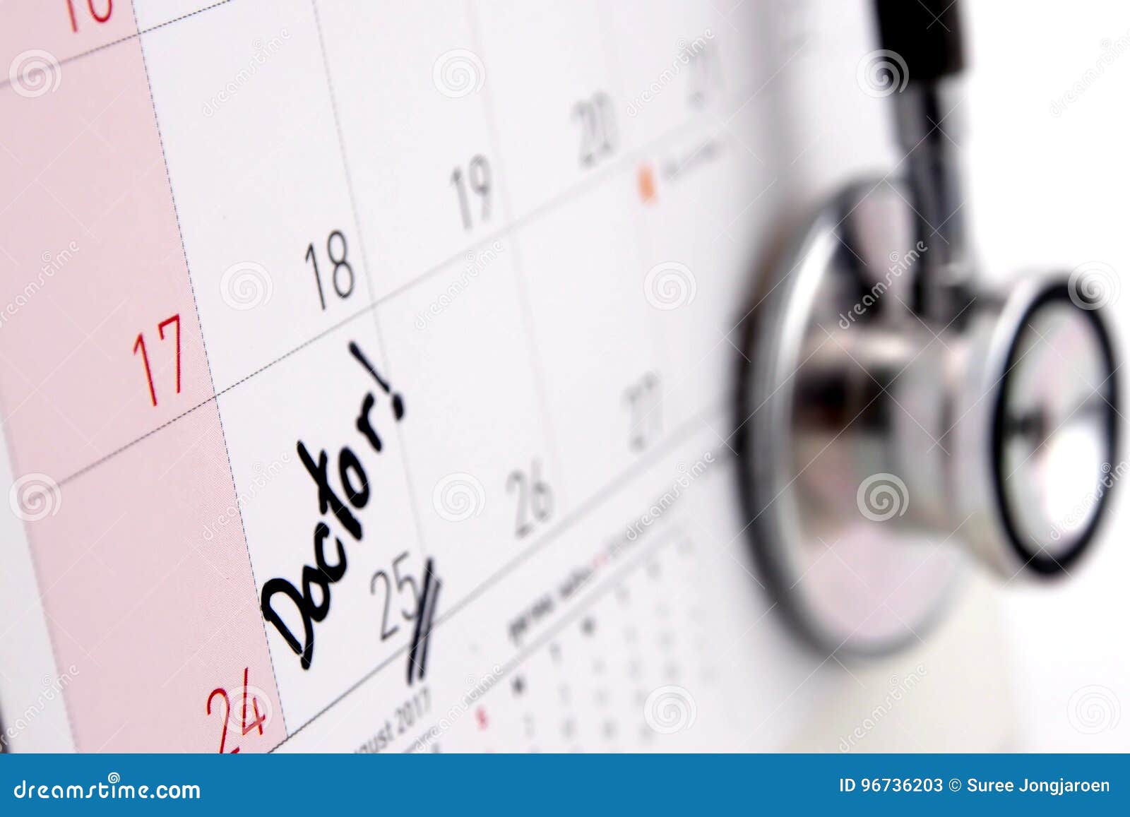 Doctor Appointment Remainder on Calendar Stock Image - Image of ...