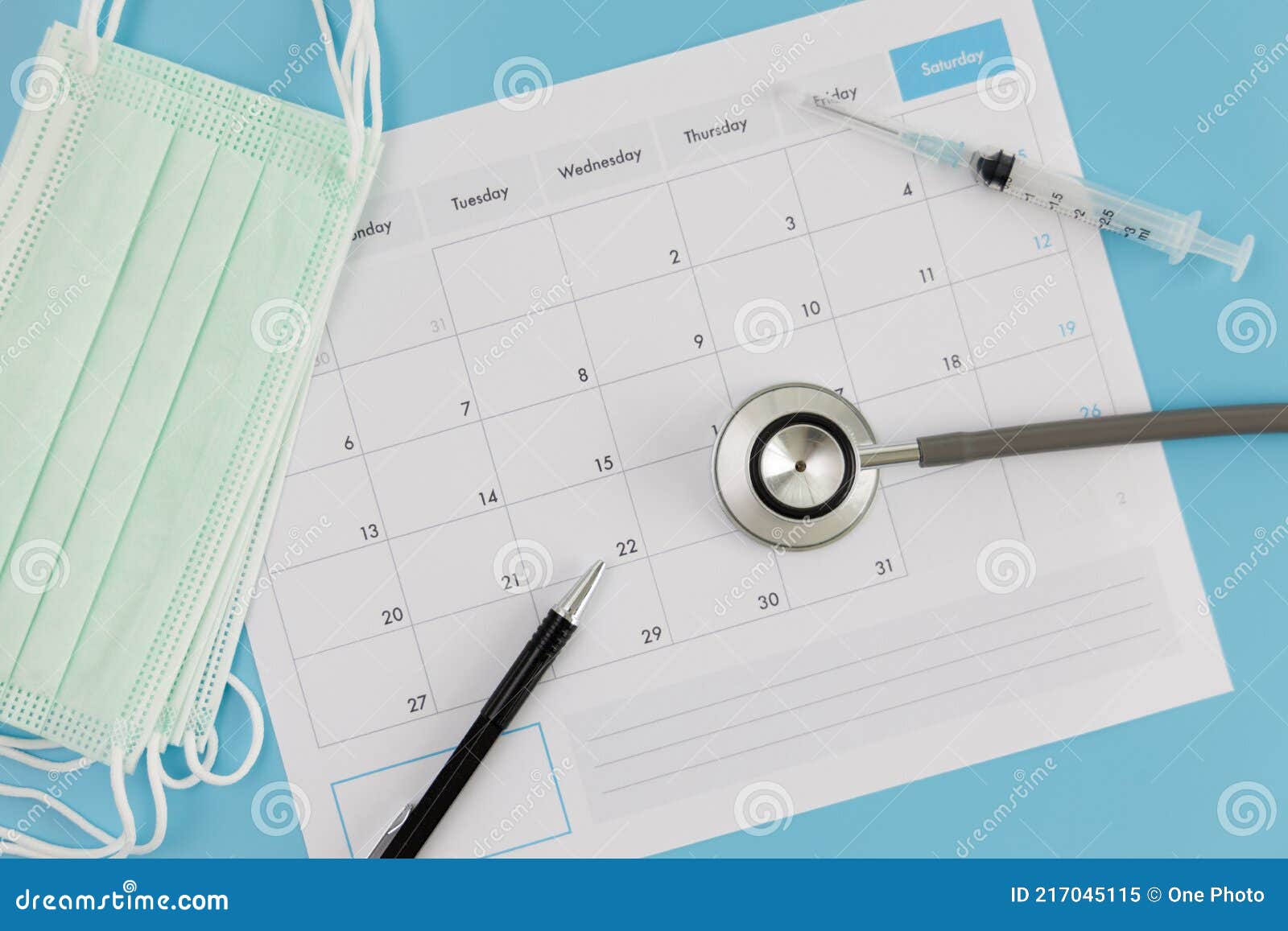 Doctor Appointment Schedule Checkup on Calendar Medicine Doctor Working ...
