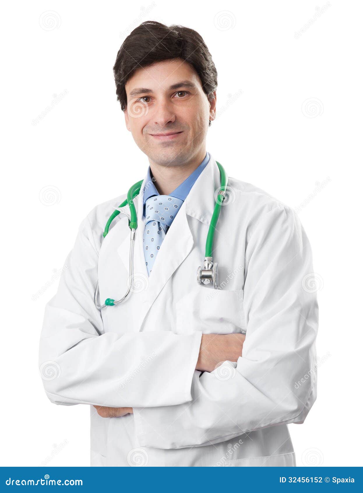 Doctor with arms crossed stock photo. Image of caucasian - 32456152