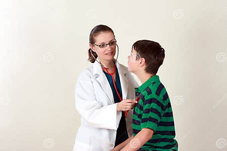 Doctor Assessing Patient by Stethoscope Stock Image - Image of heal ...