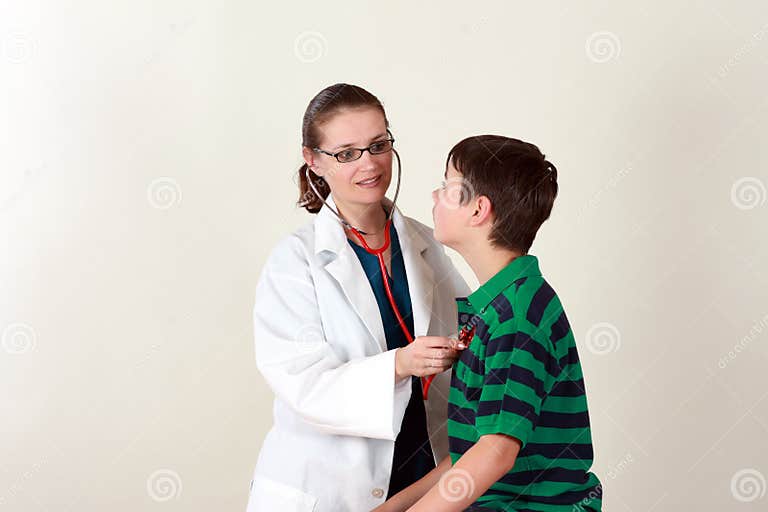 Doctor Assessing Patient by Stethoscope Stock Image - Image of heal ...