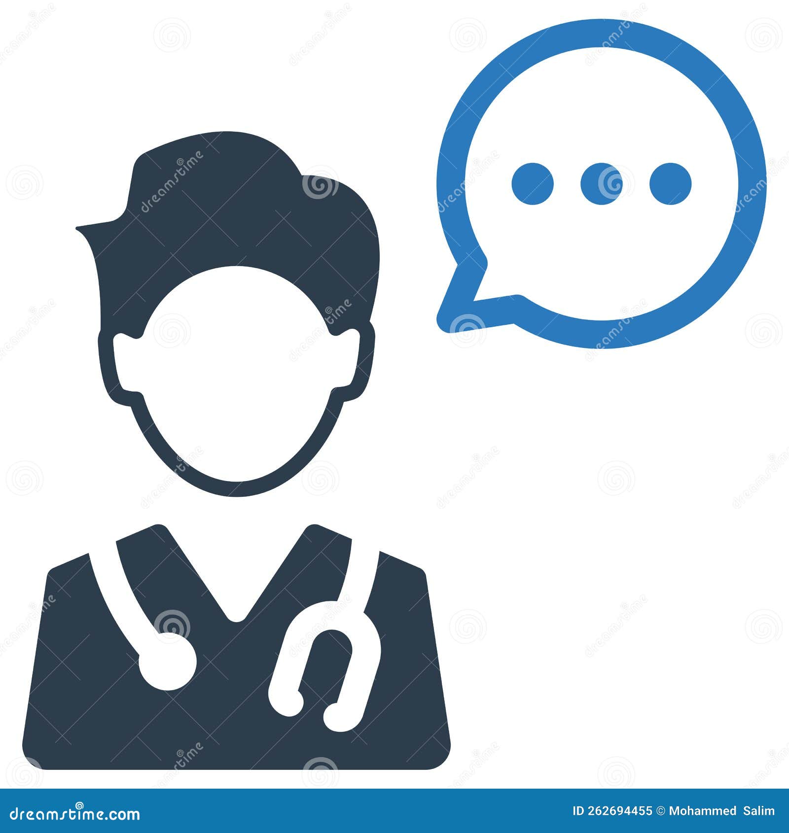 Beautifully Designed Doctor Assistance Icon Stock Vector - Illustration ...