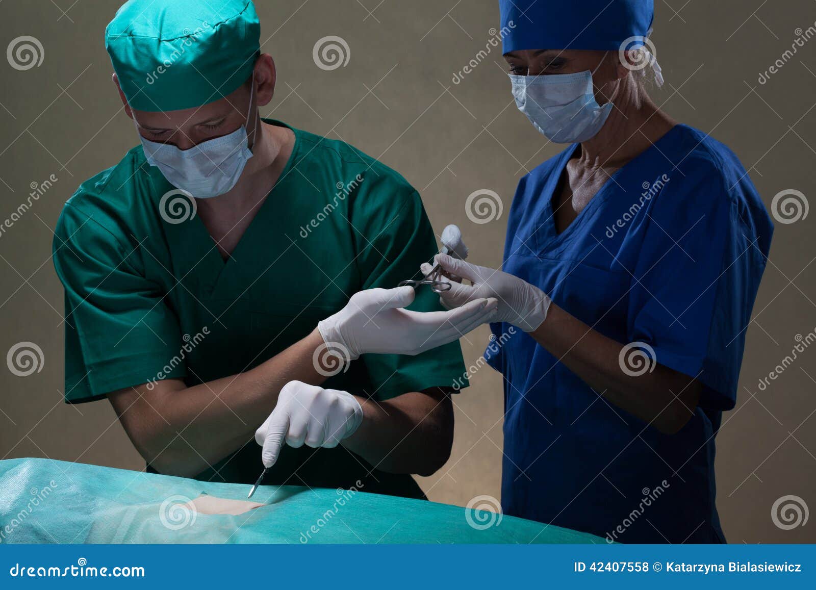 Doctor and Assistant during Surgery Stock Photo - Image of illness ...