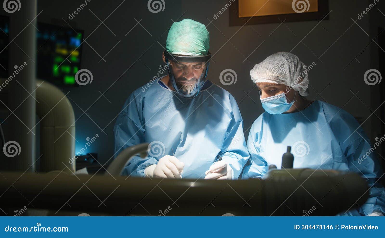 Doctor and Assistant Works in Operating Room Stock Photo - Image of ...