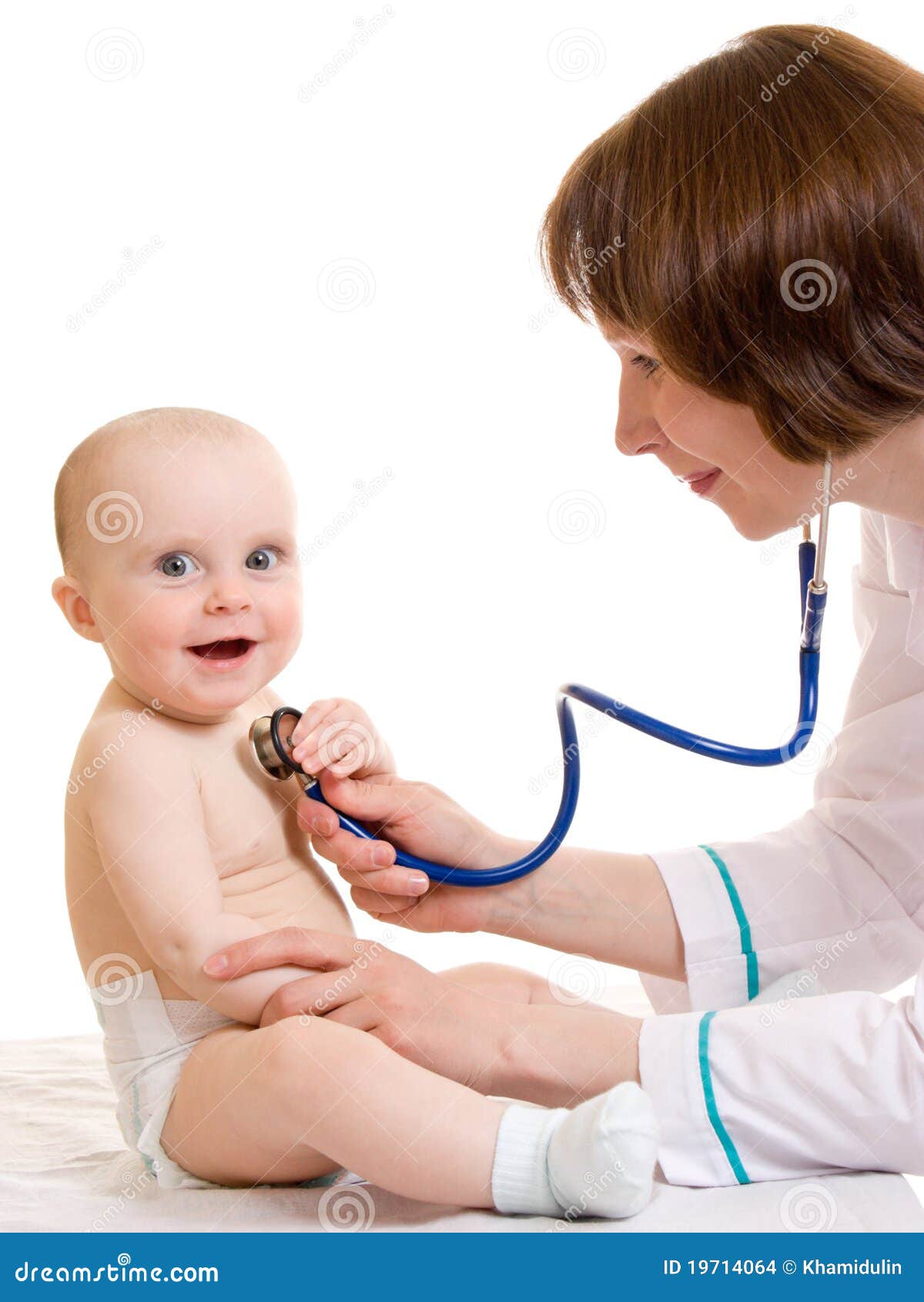 Doctor with a baby stock photo. Image of young, clinic - 19714064