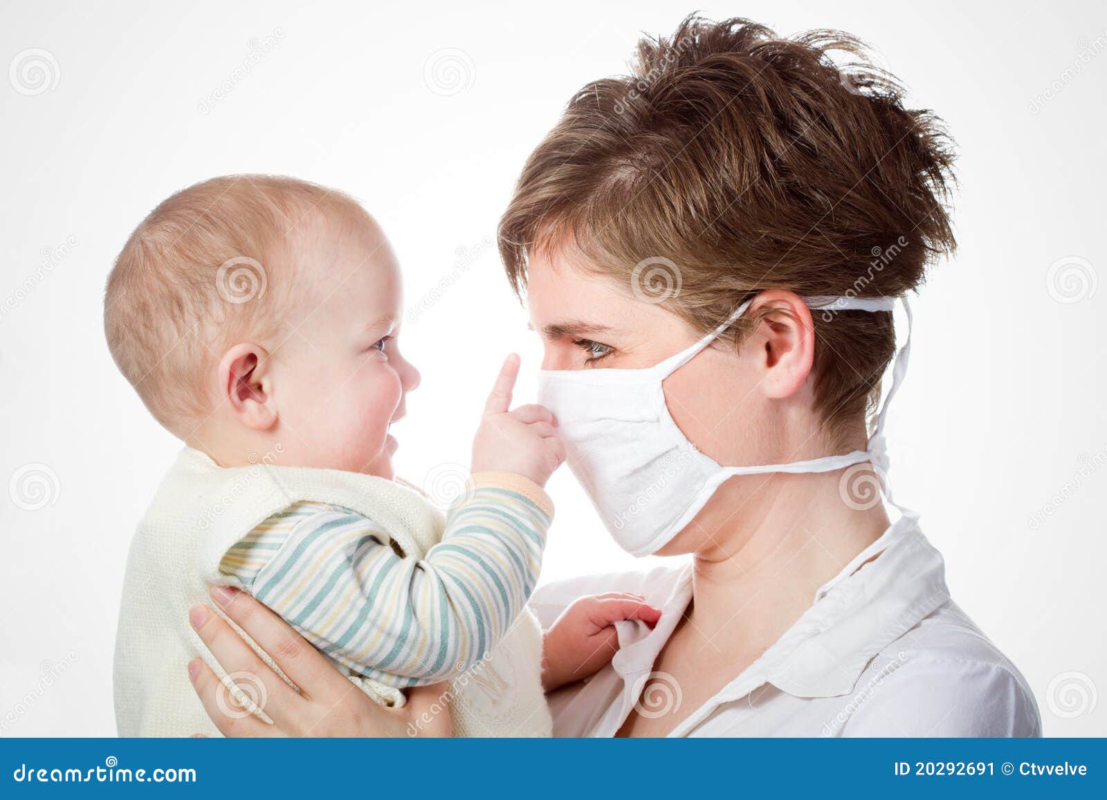 Doctor with baby stock image. Image of brunette, male - 20292691