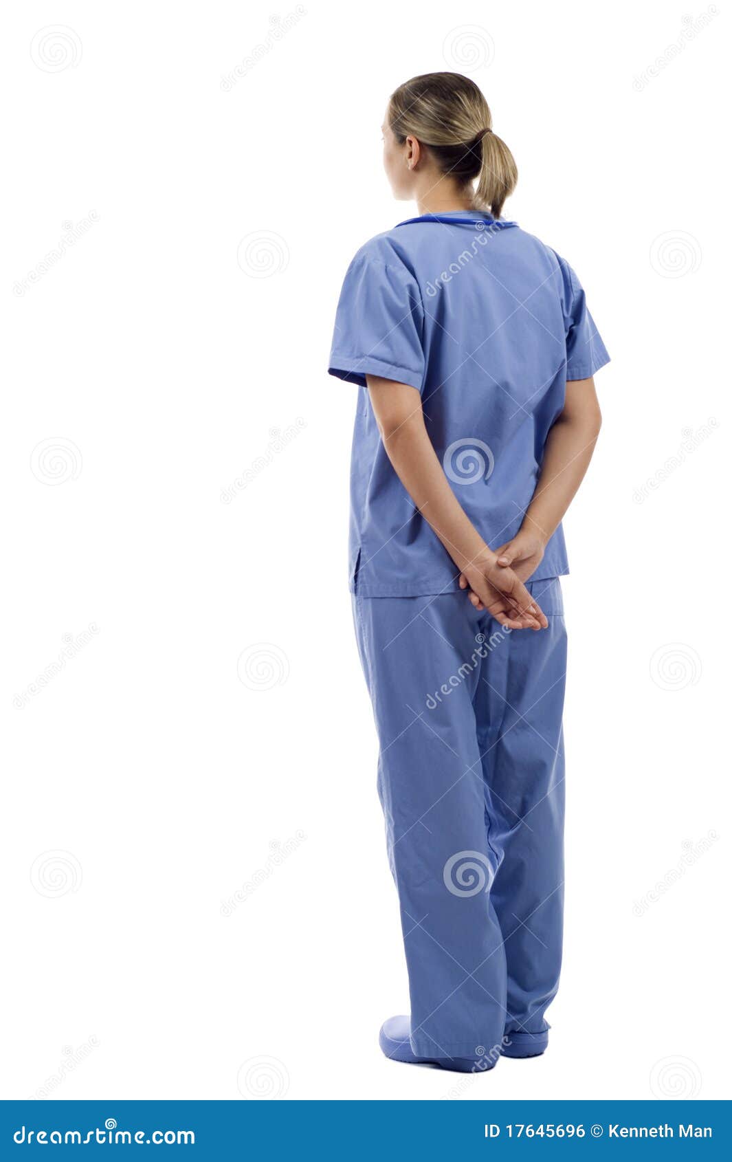 Doctor from the Back stock photo. Image of female, isolated - 17645696