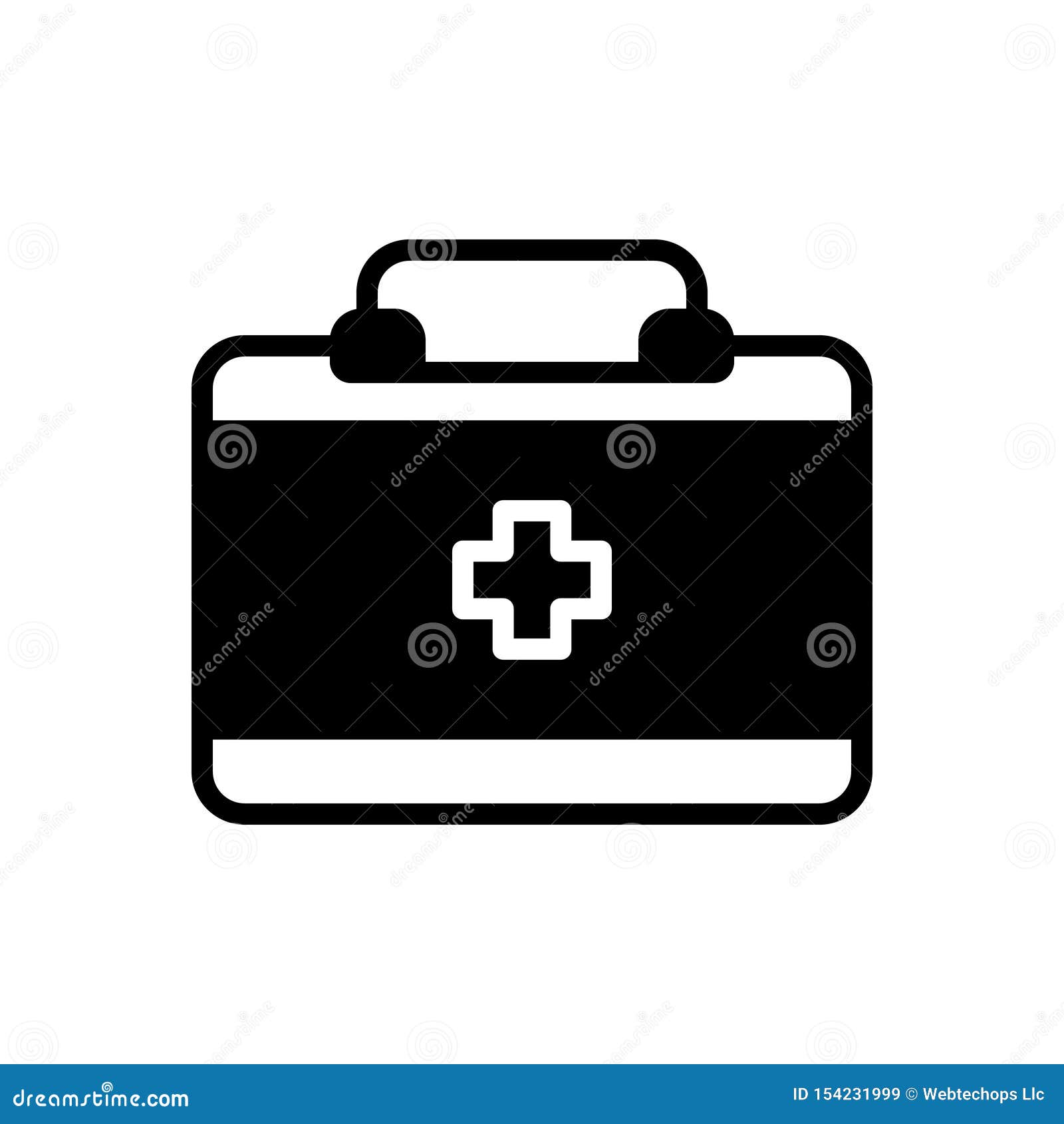 Black Solid Icon for Doctor Bag, Pharmacy and Safety Stock Vector ...
