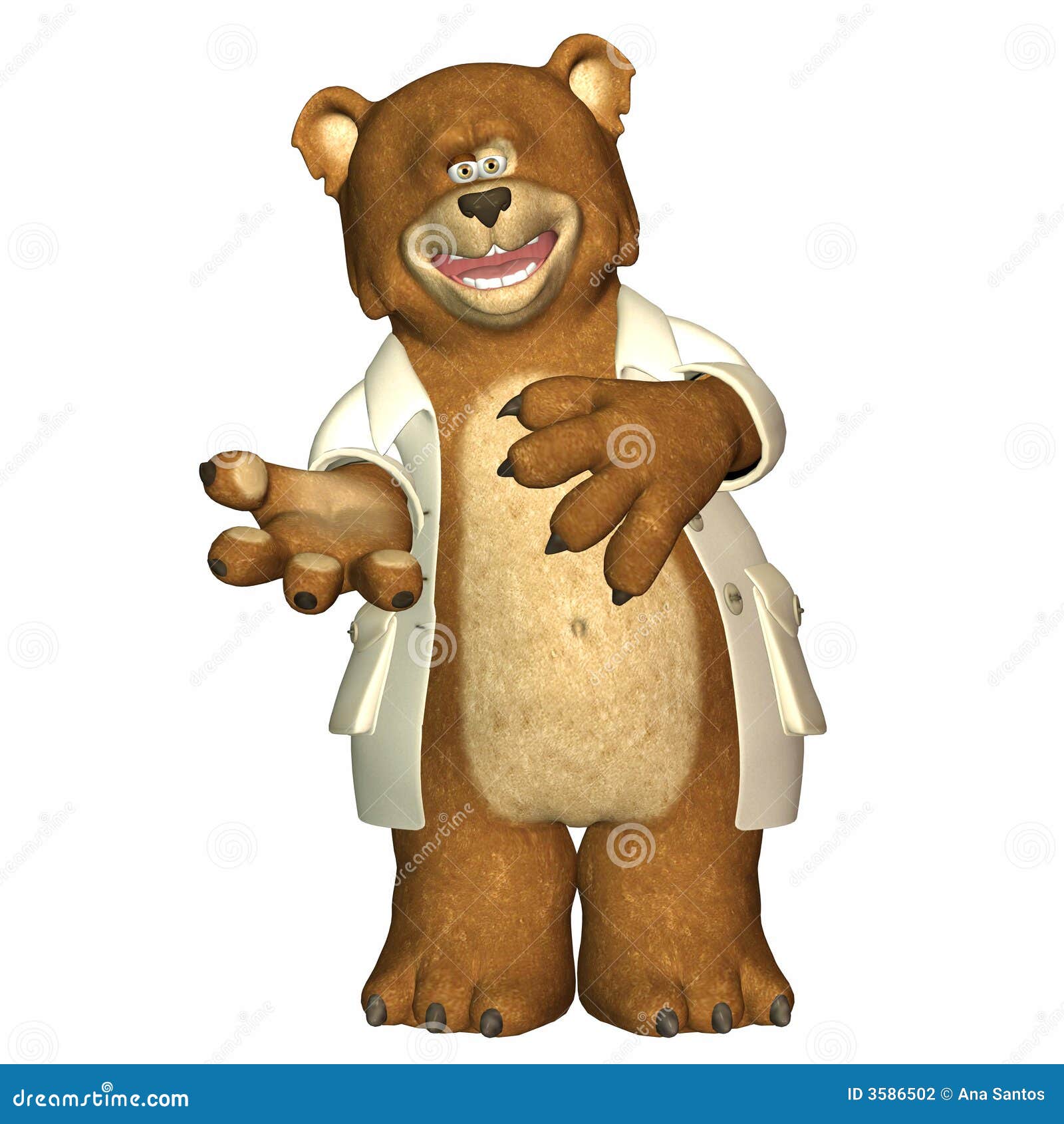 Doctor Bear stock illustration. Illustration of huge, isolated - 3586502