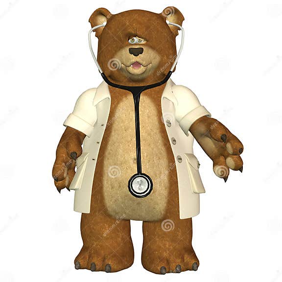 Doctor Bear stock illustration. Illustration of paws, labcoat - 3586556